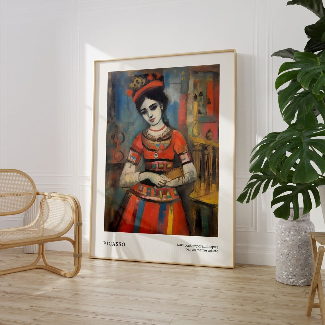 Miluva Pablo Picasso Ethnic Woman Portrait Digital Wall Art Print ...