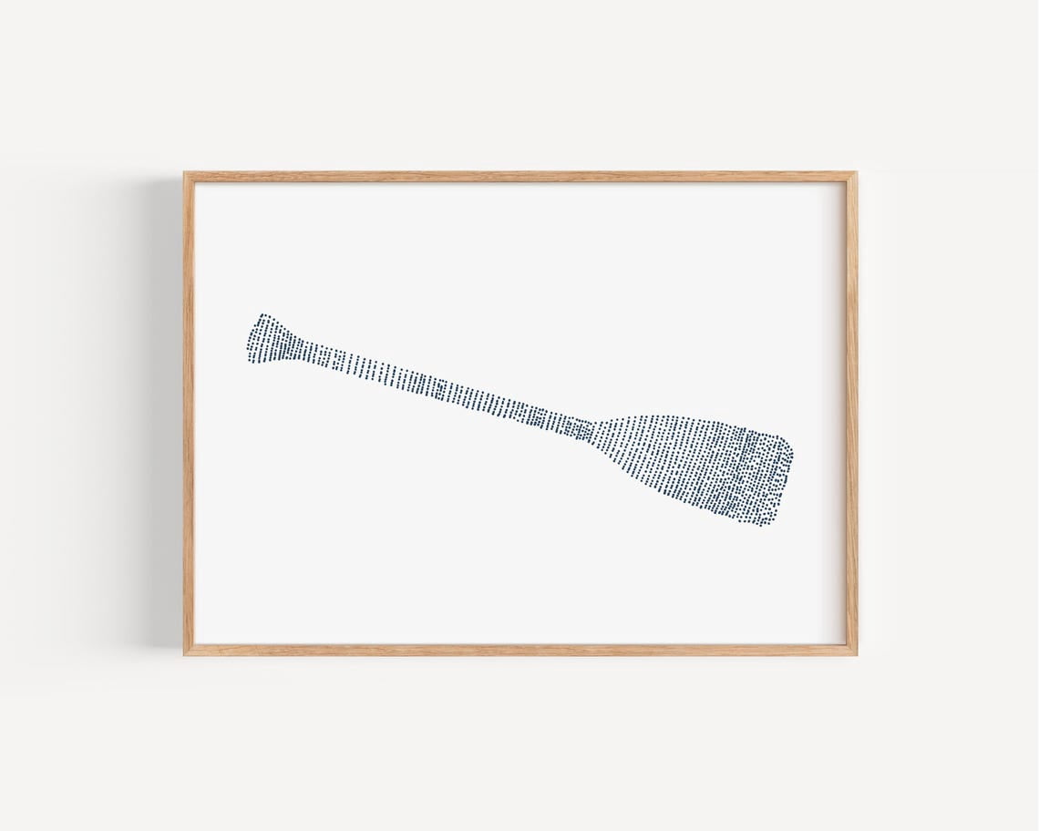 Miluva Paddle Print Wall Artwork Lake House Decor Modern Lakehouse ...