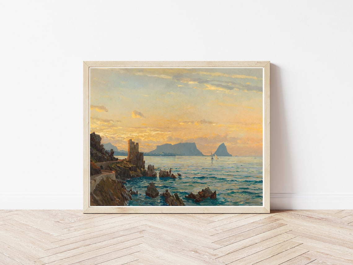 Miluva Palermo Sicily Italy & Gulf Of Palermo View Circa 1920 Fine Art ...