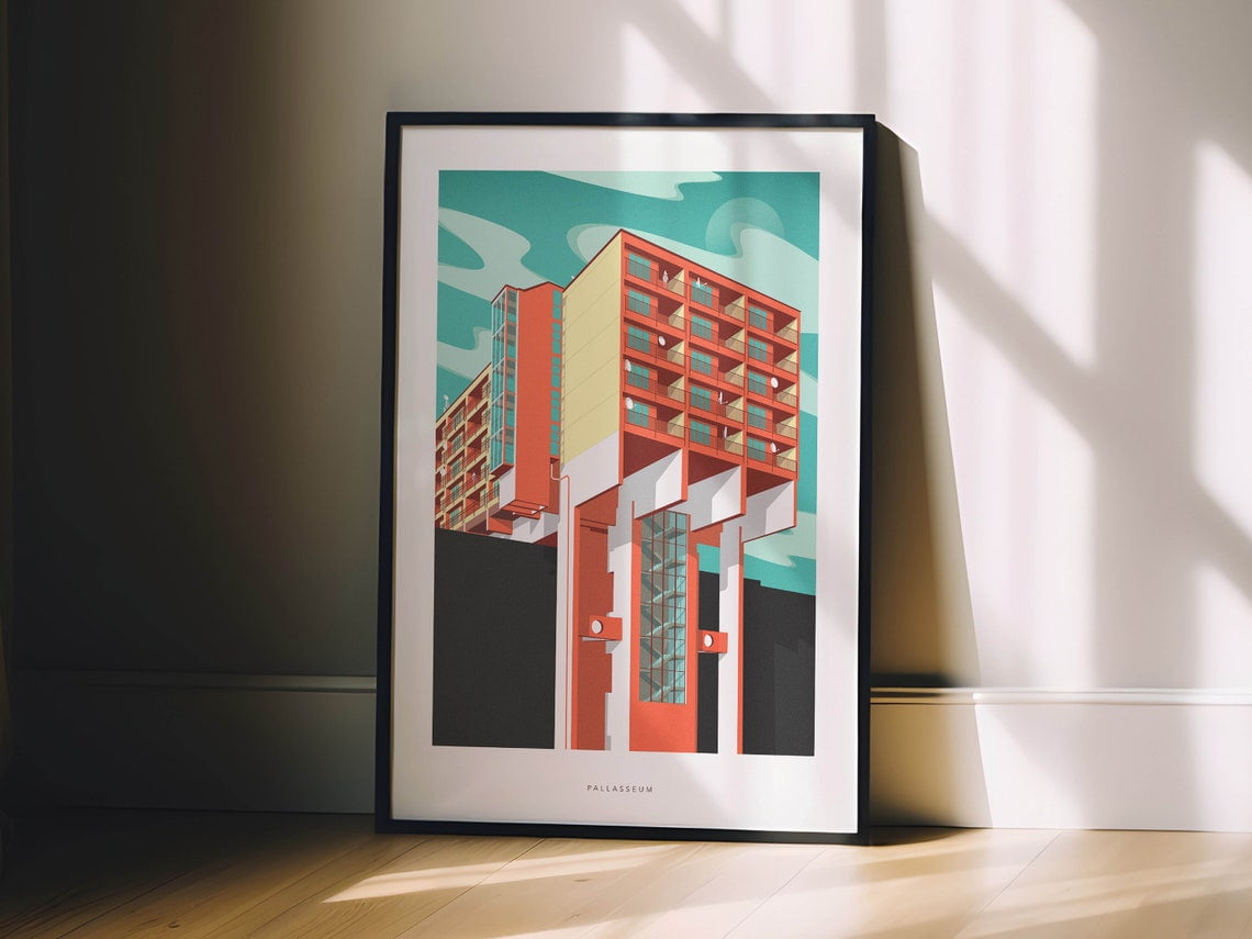 Miluva Pallasseum - Sozialpalast - Jürgen Sawade - Wall Art - Architecture Poster - Art Print ...