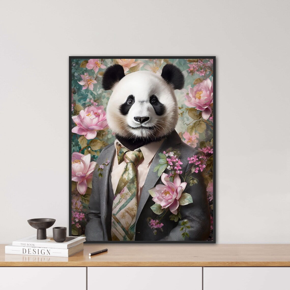 Miluva Panda In Suit, Ai Generated, Prom, Vintage Portrait, Suit ...