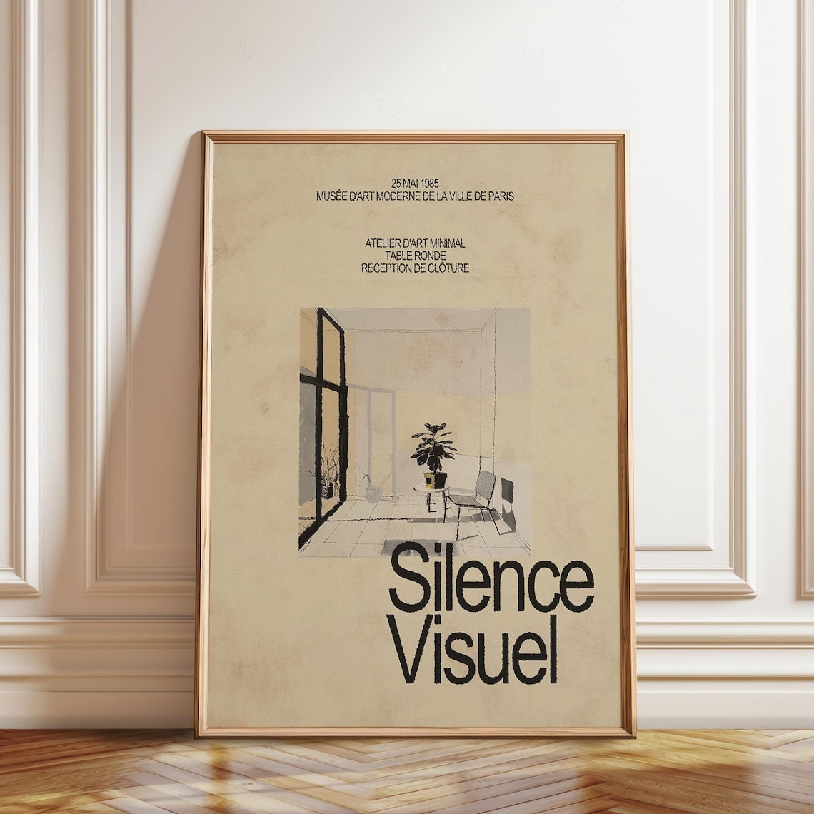 Miluva Paris Art Event Print - Silence Visuel Minimal Workshop Wall ...