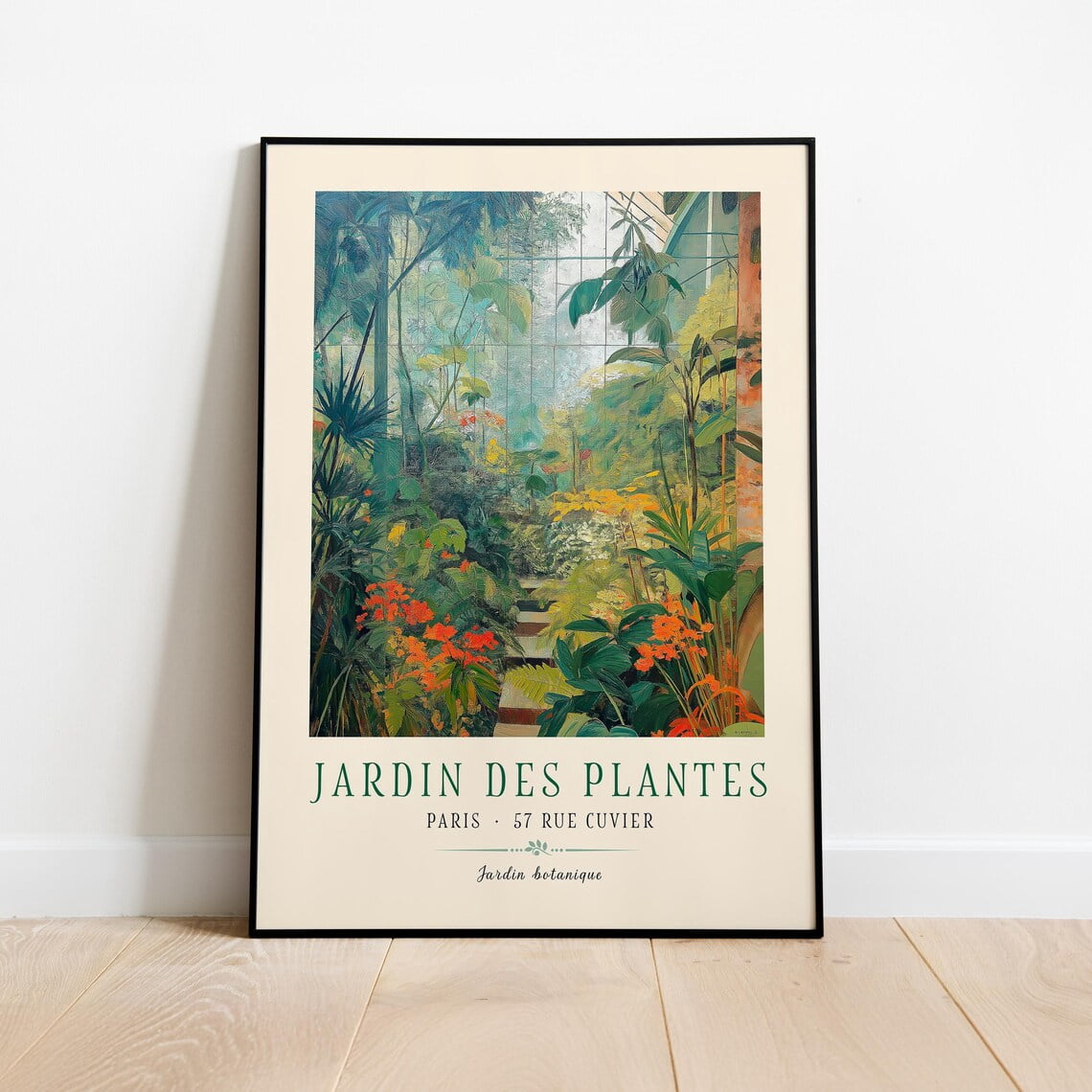 Miluva Paris Botanical Garden Vintage Poster - Jardin Des Plantes ...