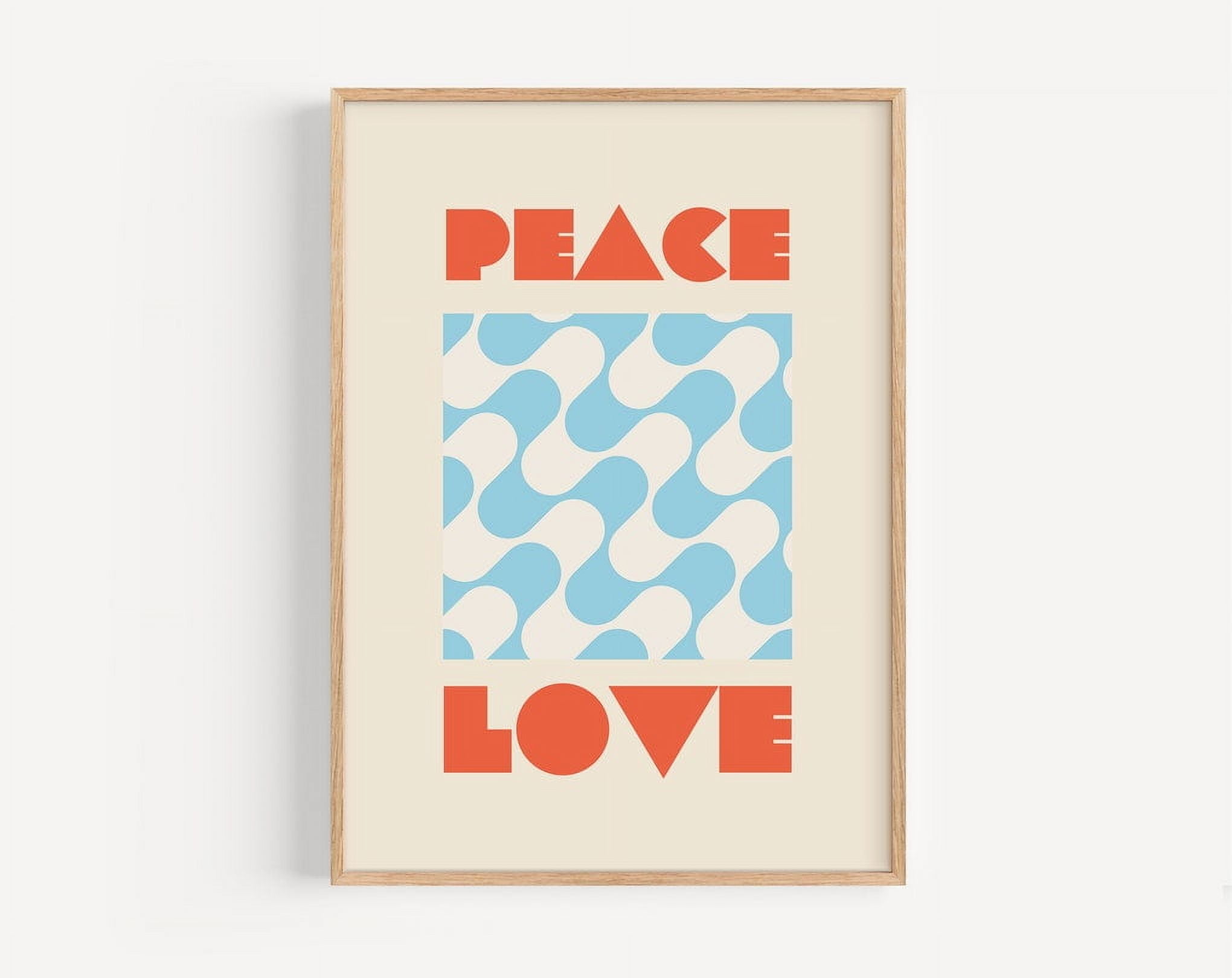 Miluva Peace Love Print, Kids Room Wall Art, Cool Toddler Poster ...