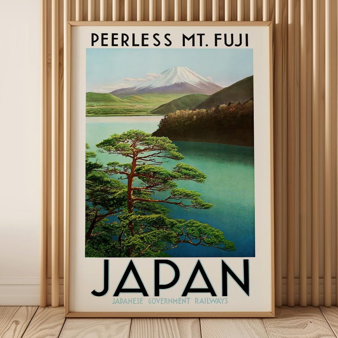 Miluva Peerless Mt. Fuji Poster - Vintage Japan Travel Print, 1930S ...