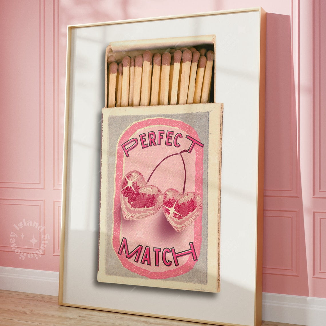 Miluva Perfect Match Vintage Matchbox Print, Disco Cherries Poster ...
