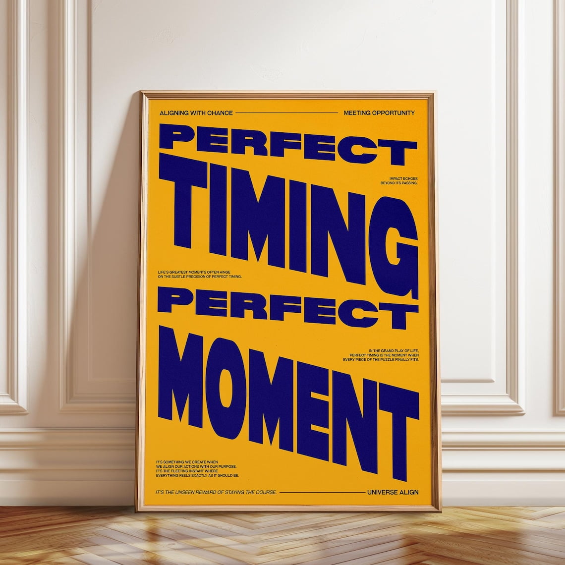 Miluva Perfect Timing Perfect Moment Typography Printmodern ...