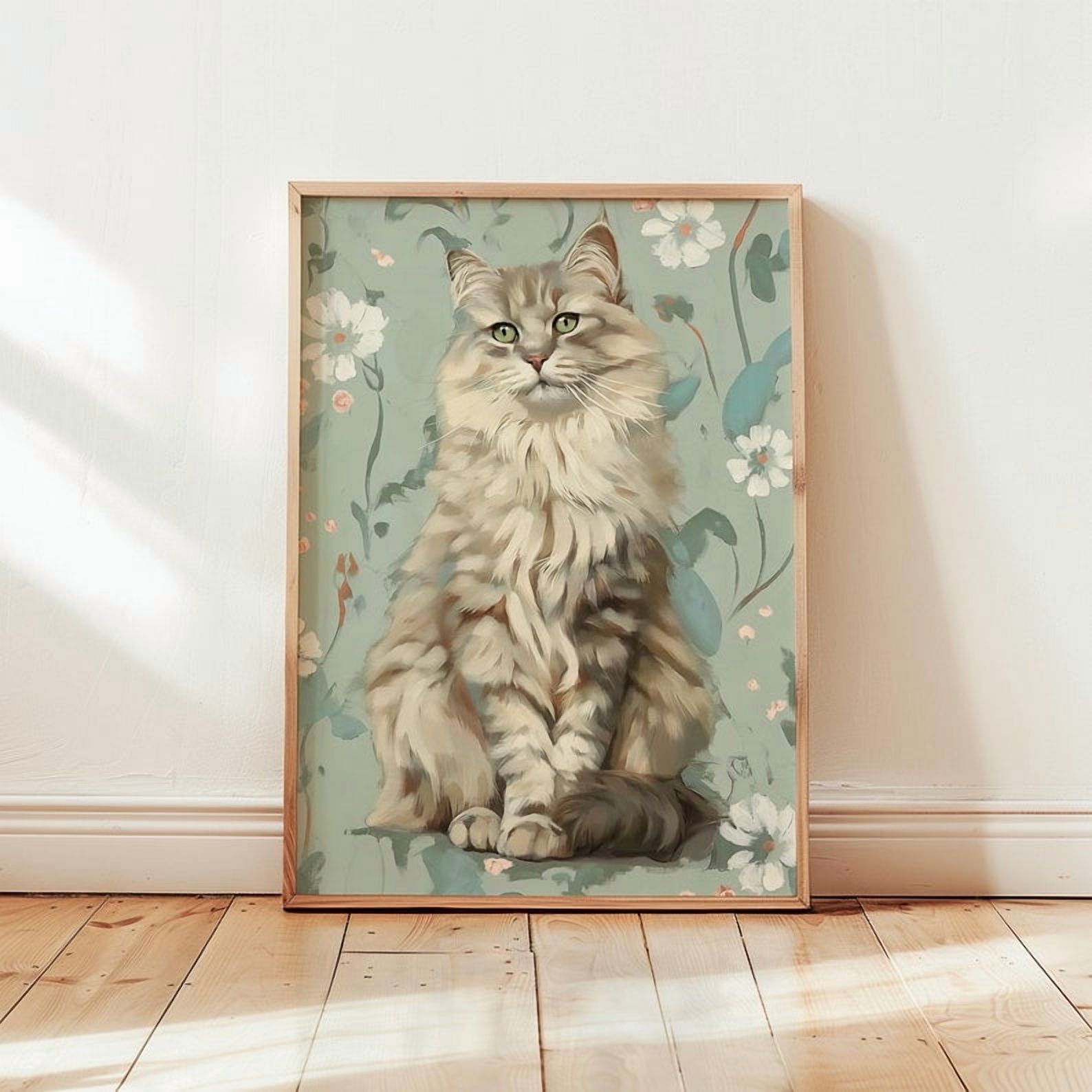 Miluva Pet Portrait With Cat Art Aesthetic Wall Art Downloadable Prints ...