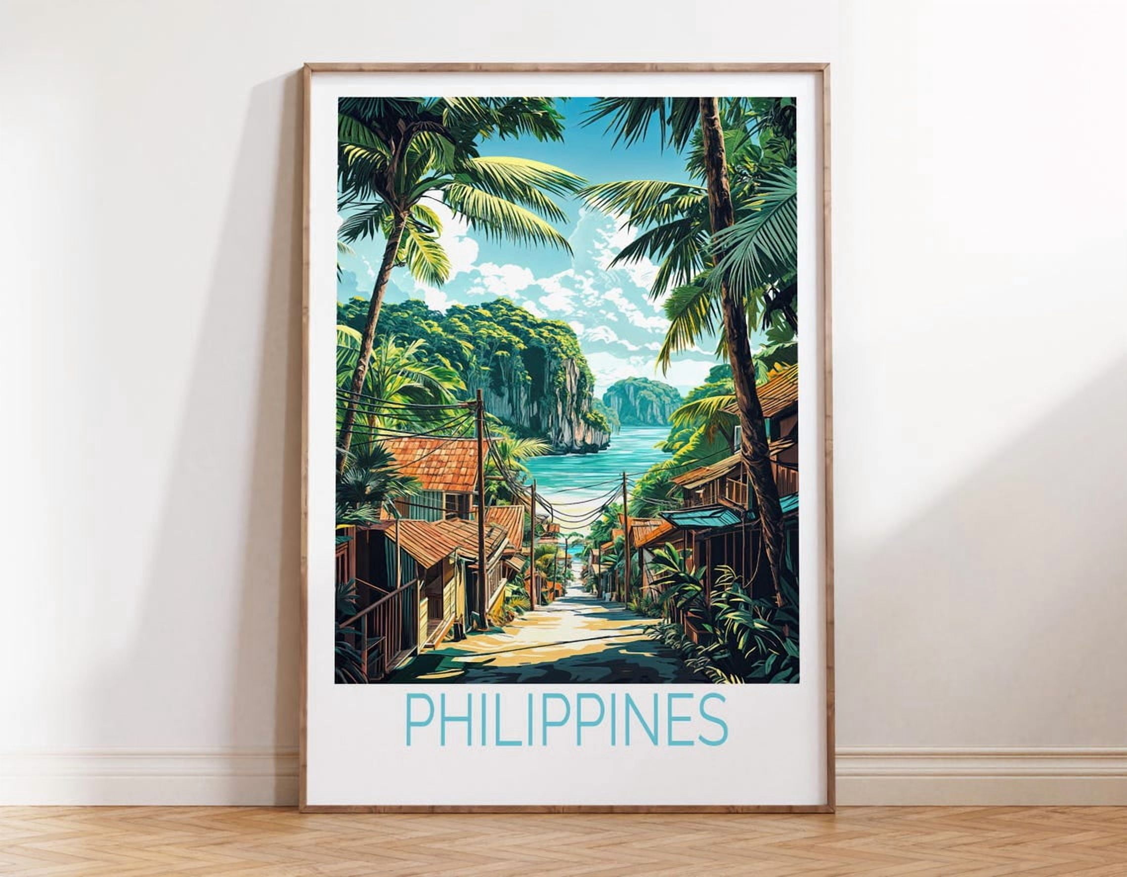 Miluva Philippines Travel Poster, Philippines City Wall Art ...