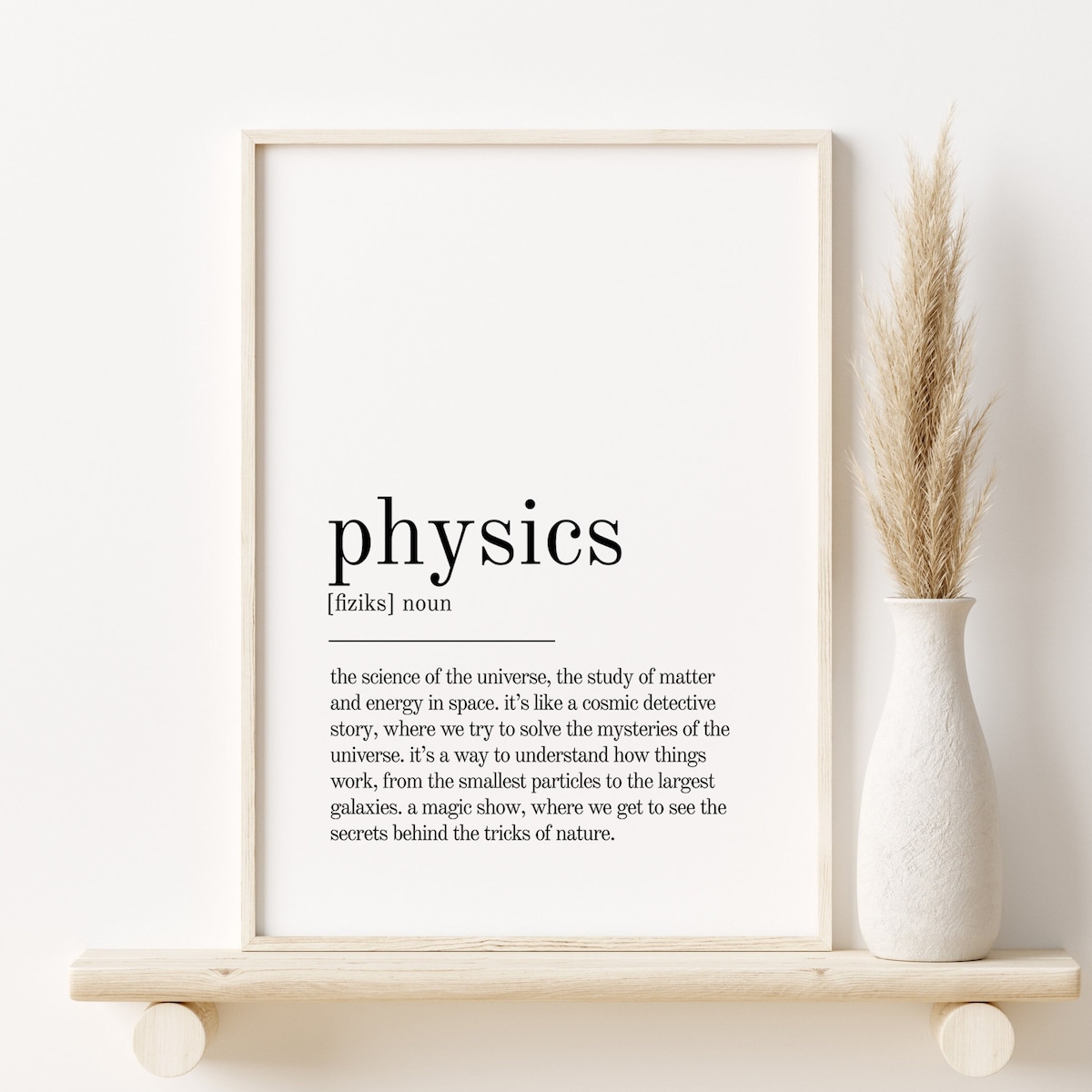 Miluva Physics definition print – Self love wall art – Definition print ...