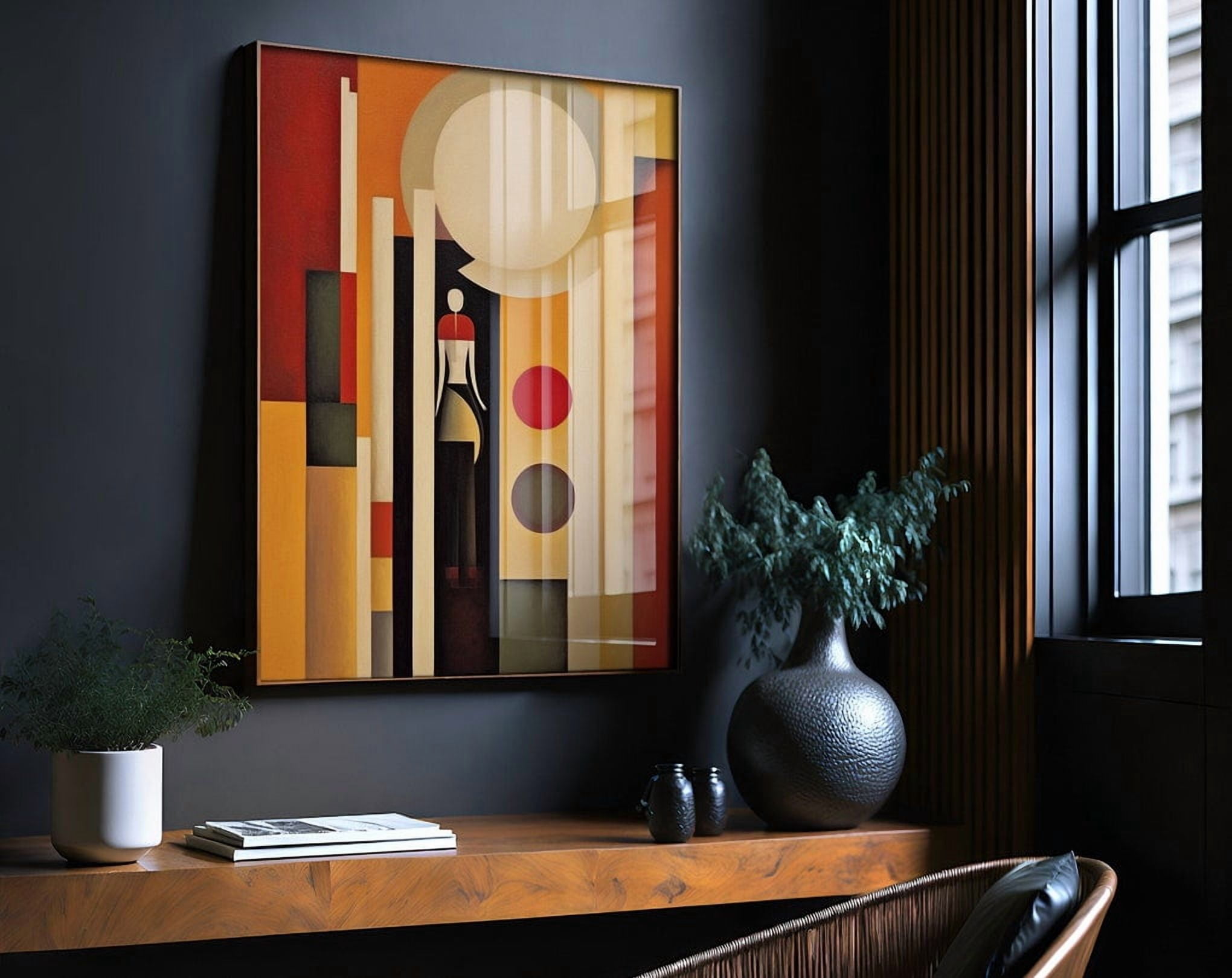 Miluva Pica Bauhaus Poster - Abstract Bauhaus Print Mid Century Modern ...
