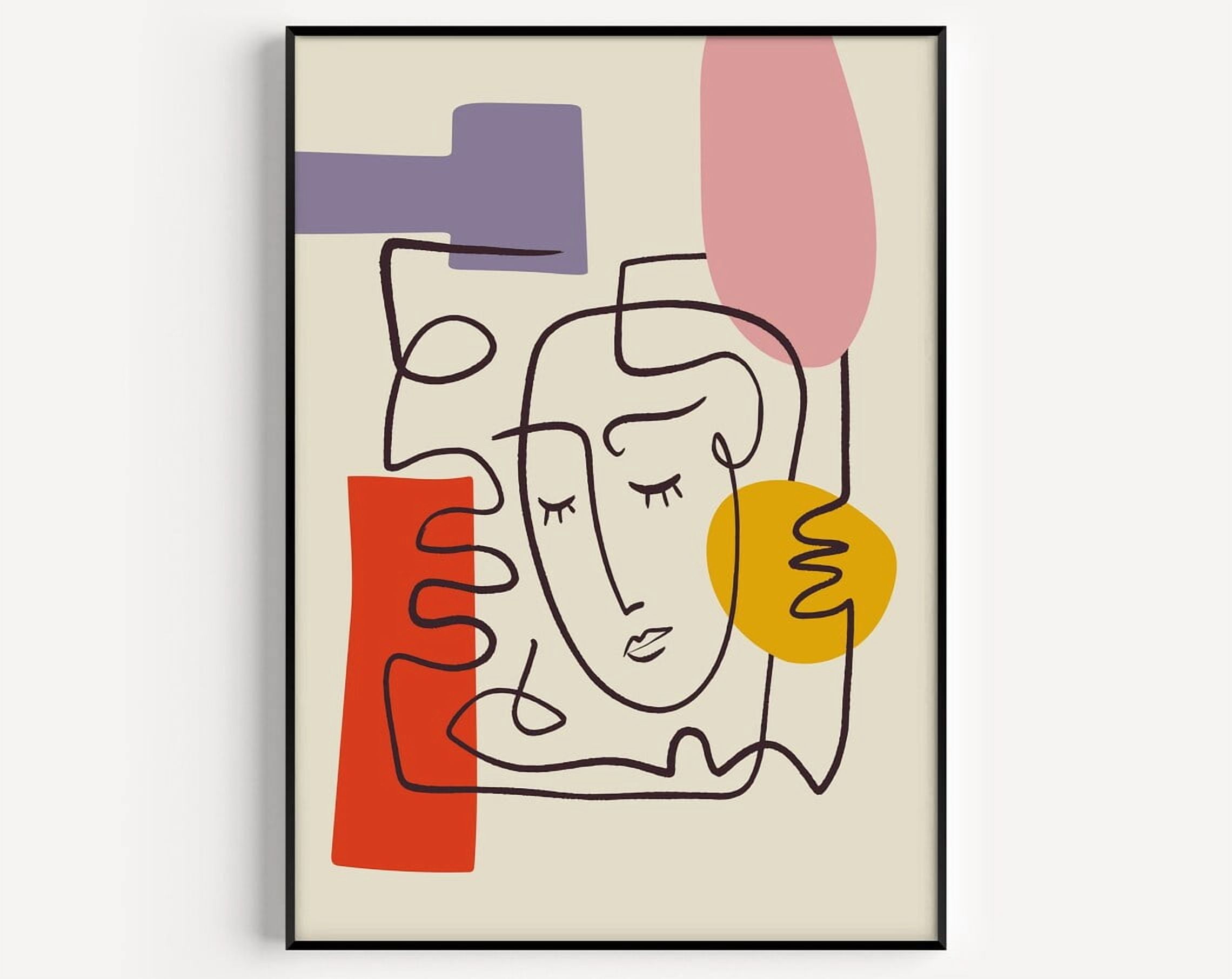 Miluva Picasso Print, Abstract Print, Face Print, Picasso, Line Art ...