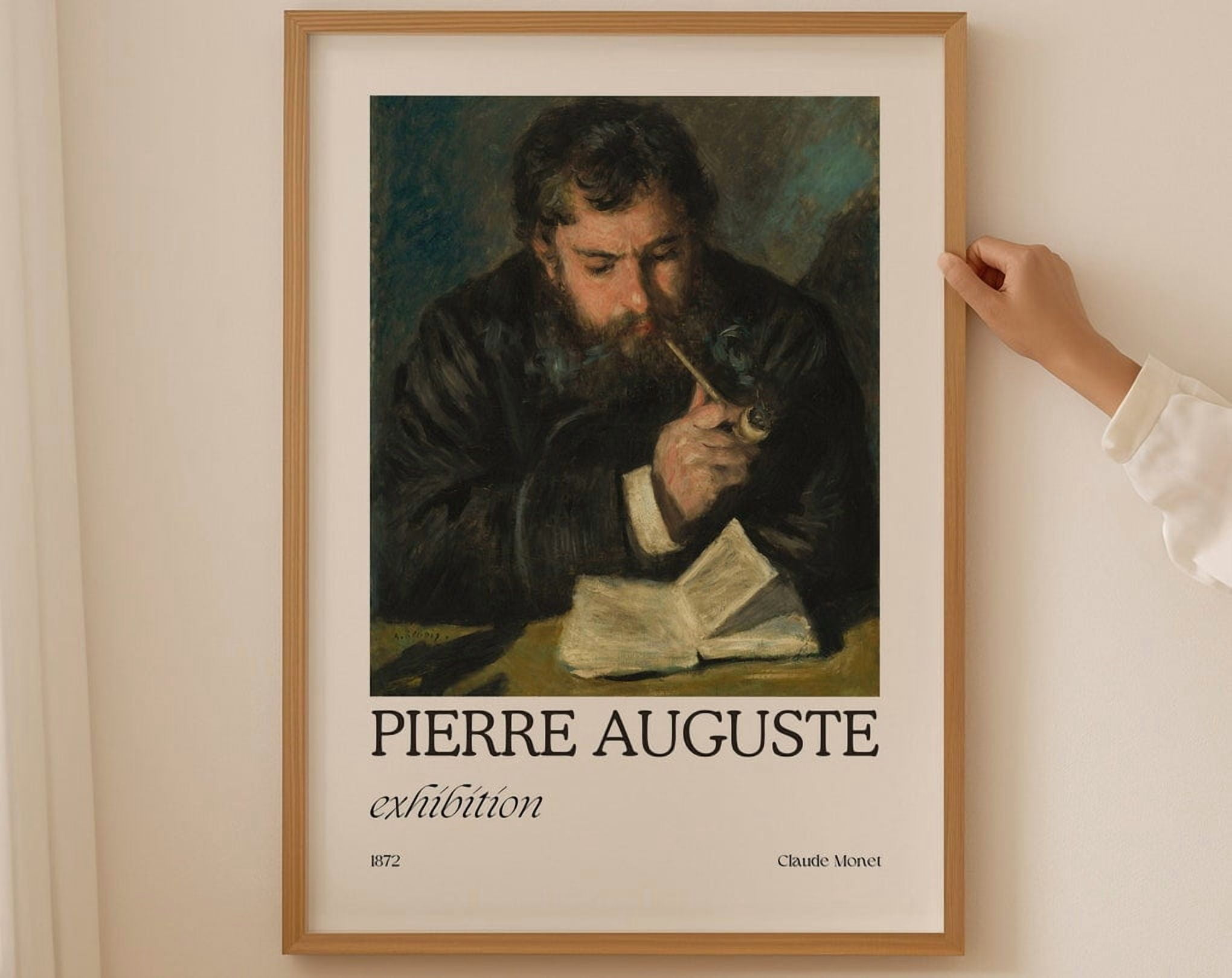 Miluva Pierre August'S Claude Monet Print, Reading Monet Wall Art ...