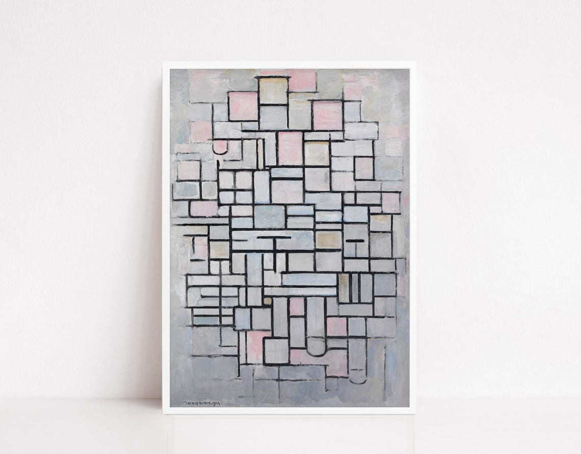 Miluva Piet Mondrian Abstract Poster Piet Mondrian Print - Piet ...
