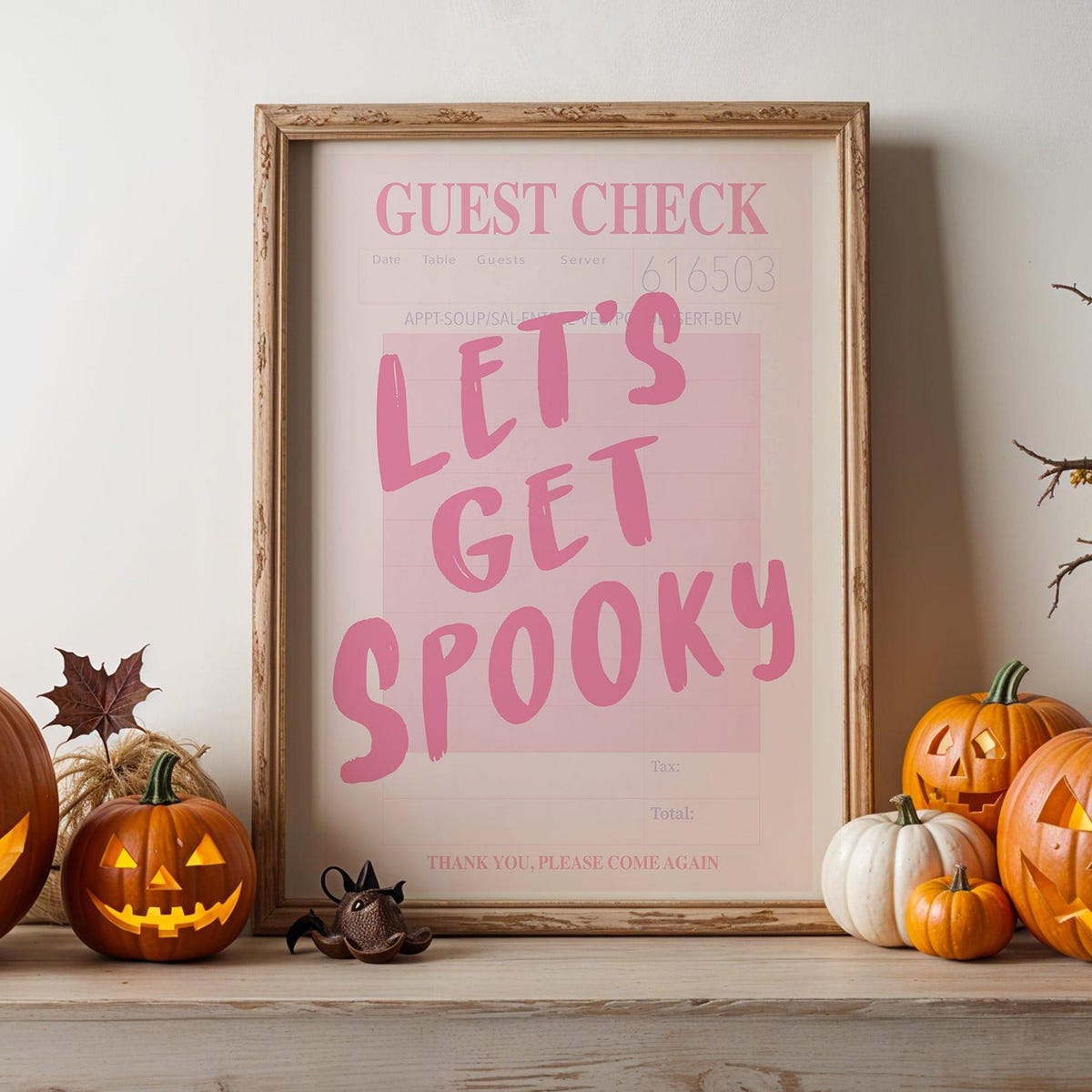 Miluva Pink halloween print pinkoween home decor pastel lets get spooky ...