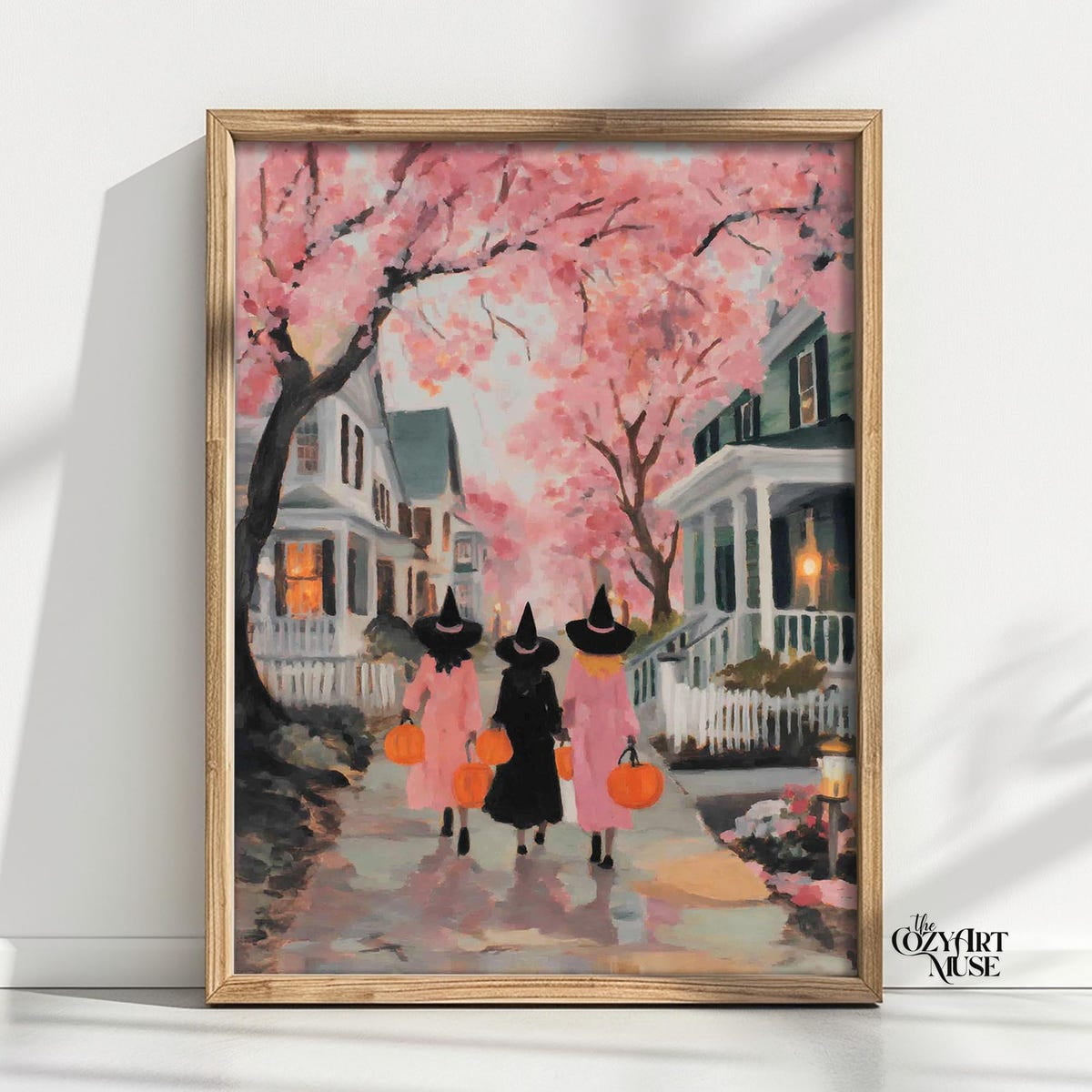 Miluva Pink halloween witch art print: girly y2k pastel horror – Poster ...