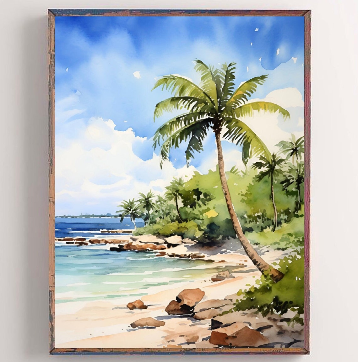 Miluva Playa Del Carmen Art Print Mexico Beach House Wall Art Esmeralda ...