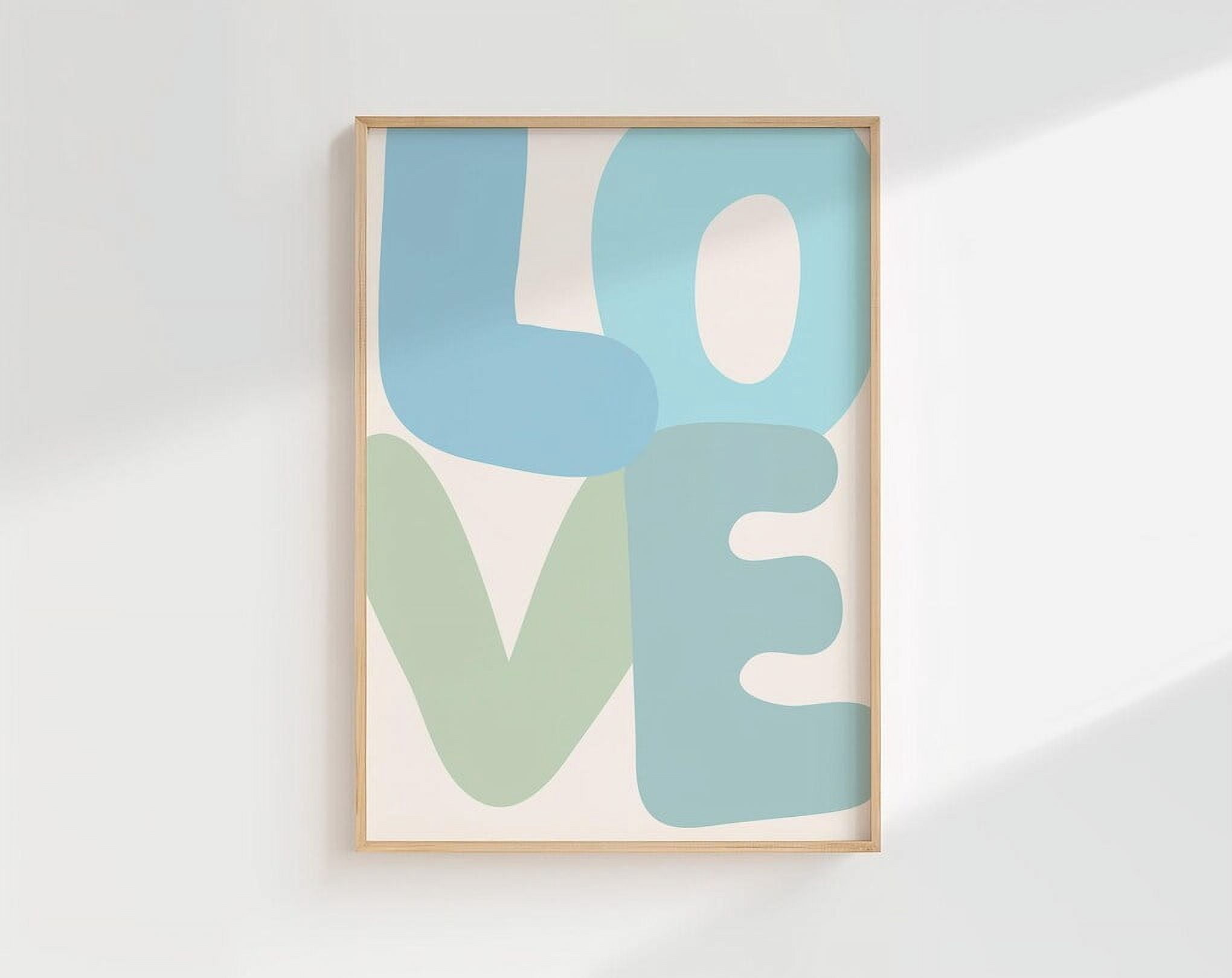 Miluva Playful Wall Art For Kids Featuring The Word Love In Oversize ...