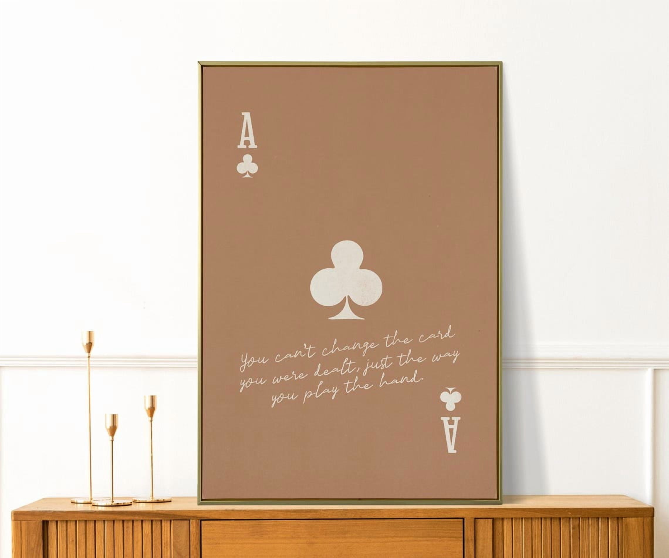 Miluva Playing Cards Wall Print - Ace Card Poster - Minimalist Positive ...