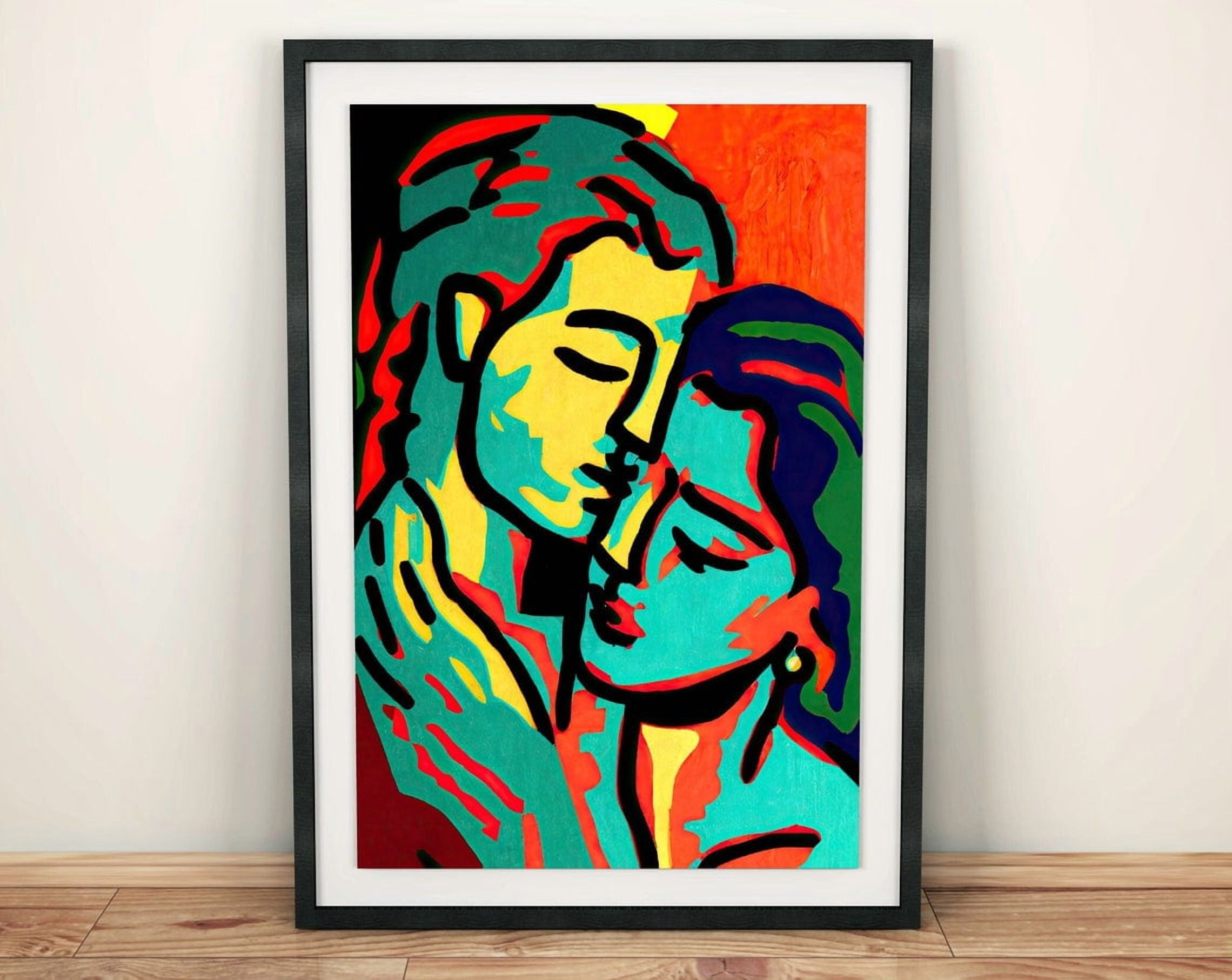 Miluva Poster Lovers Abstract Wall Picture Love Couple Poster Lovers ...