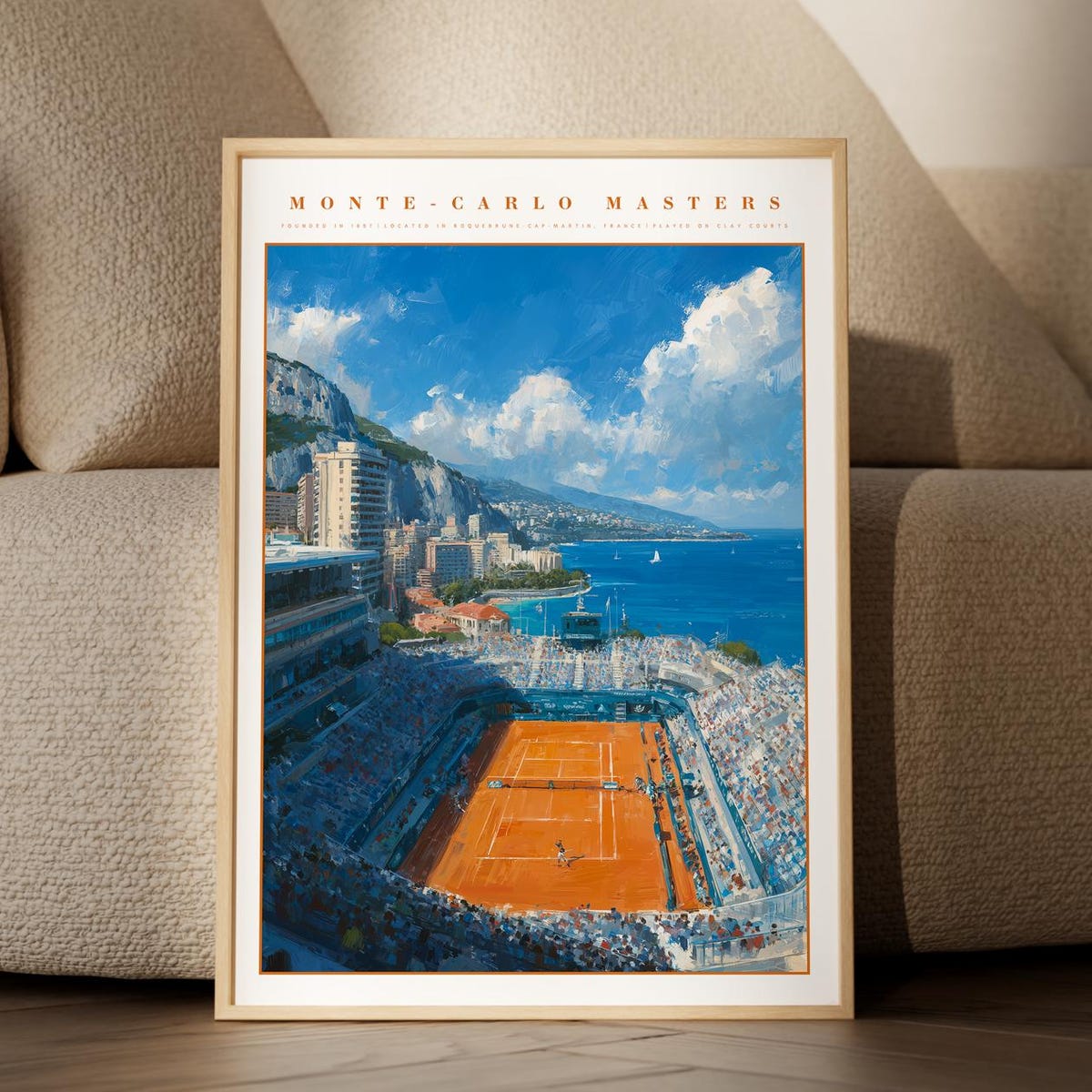 Miluva Poster Monte-Carlo - Artistic Wall Art On The Tennis Tournament ...
