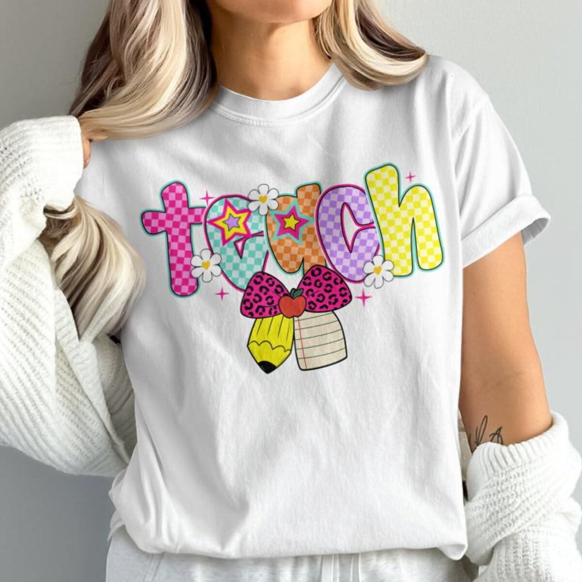 Miluva Preppy Coquette Teacher , Preppy Floral Teacher Sublimation ...