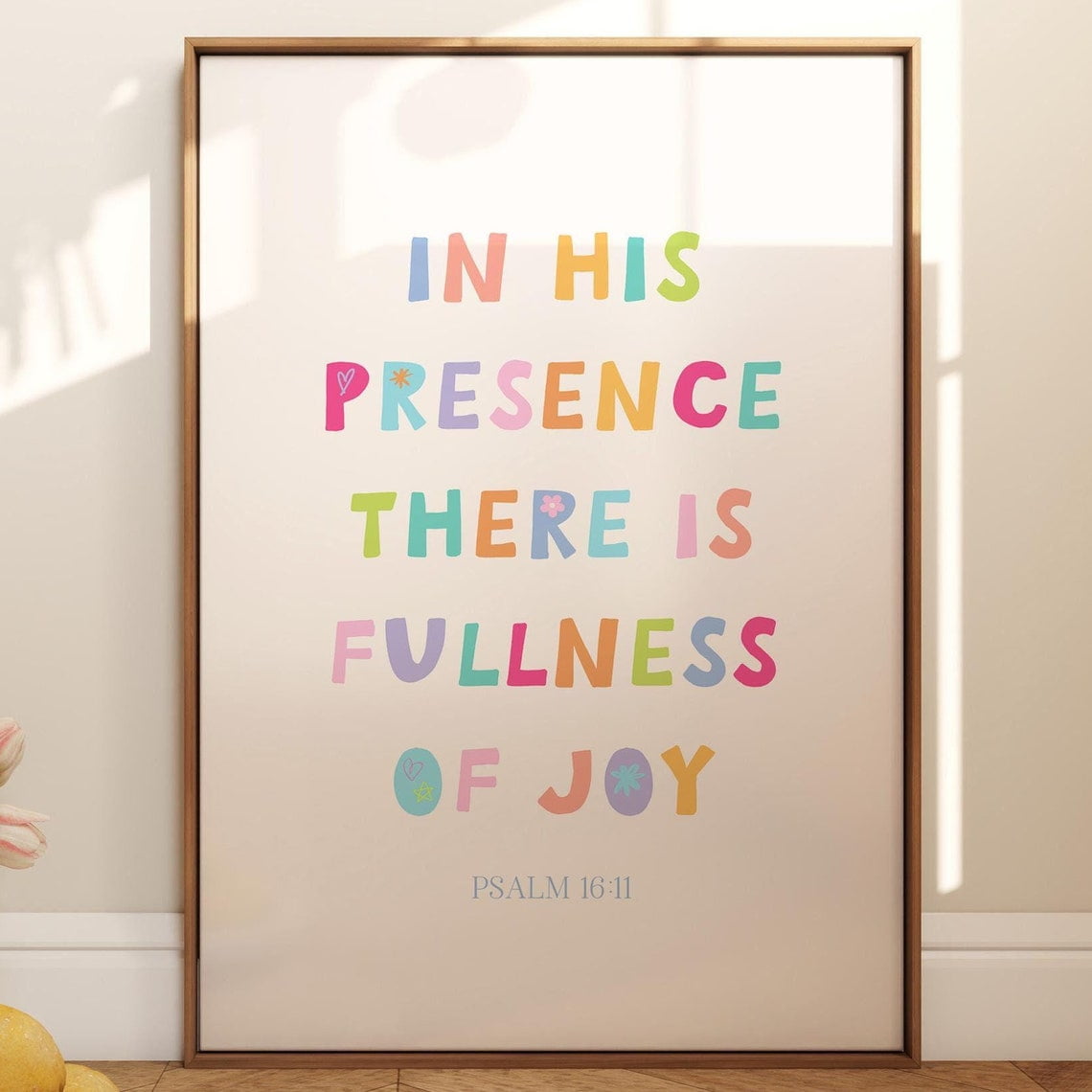 Miluva In His Presence There Is Fullness Of Joy Wall Art Psalm 16 11 ...