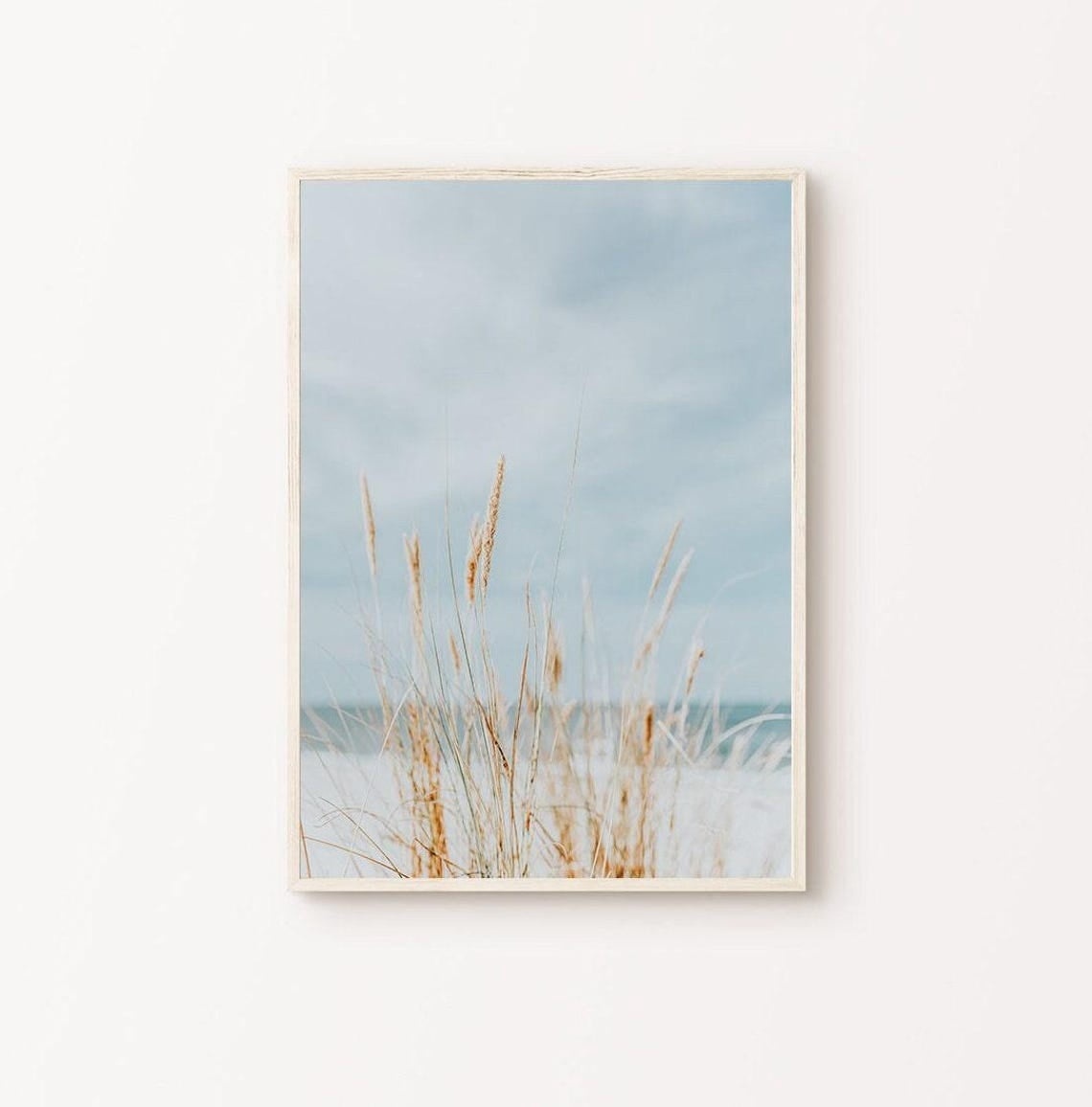 Miluva Printable Boho Beach Grass Photography, Coastal Landscape Wall ...