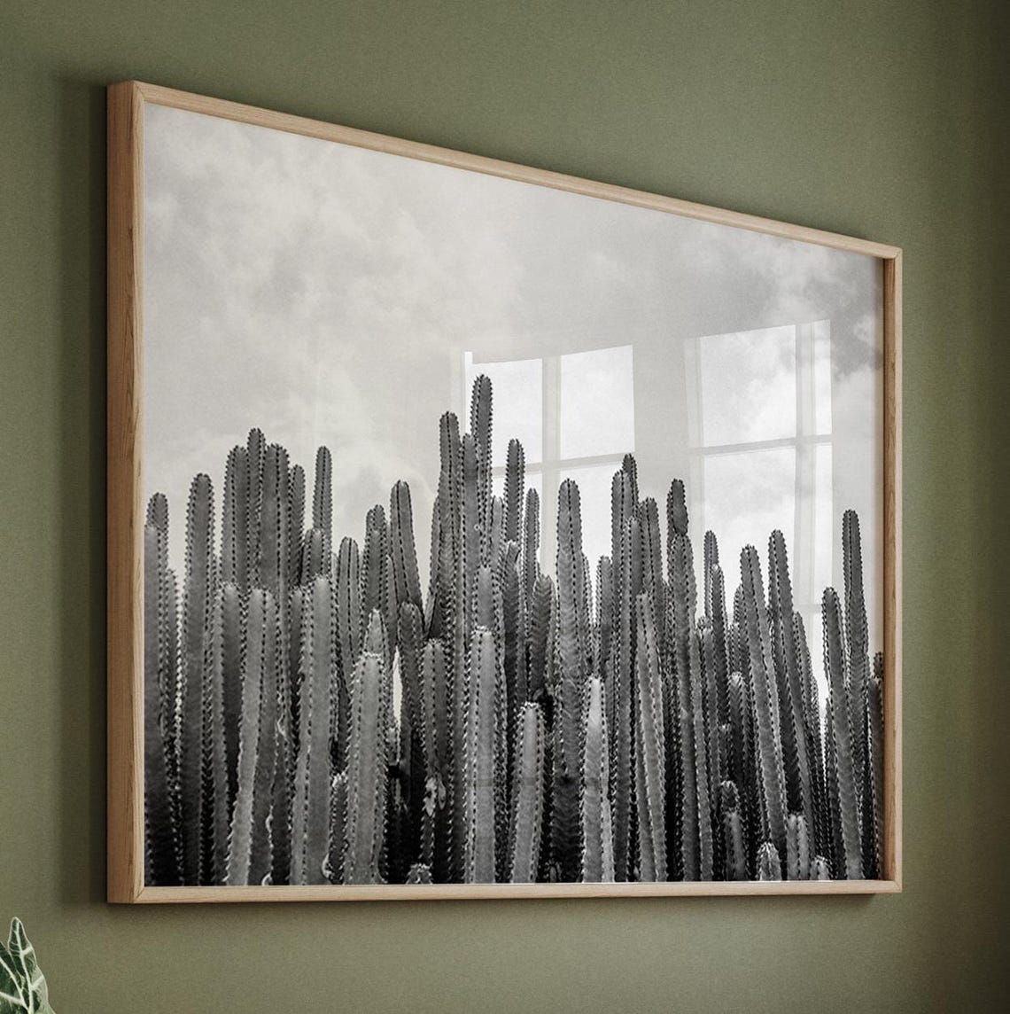 Miluva Printable Cactus Wall Art, Cactus Desert Black And White ...