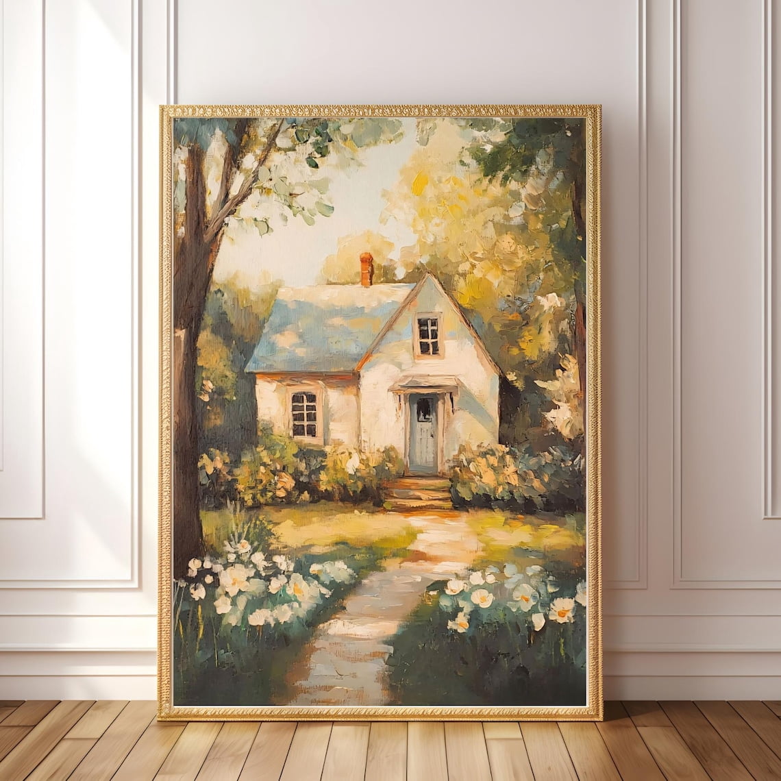 Miluva Printable Charming Cottage Wall Art Sunny Garden Path Landscape ...