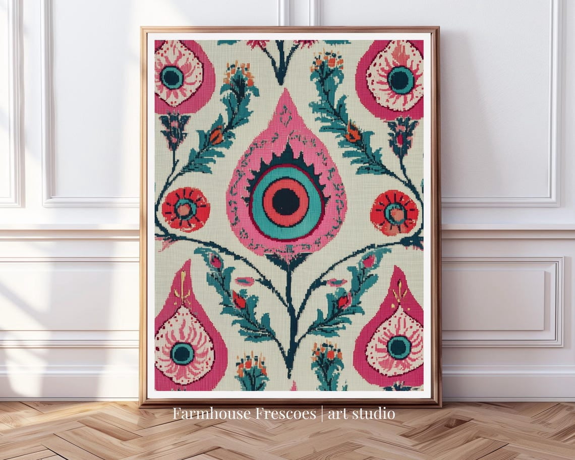 Miluva Printable Evil Eye Abstract Eye Art Print Nazar Wall Art Boho ...