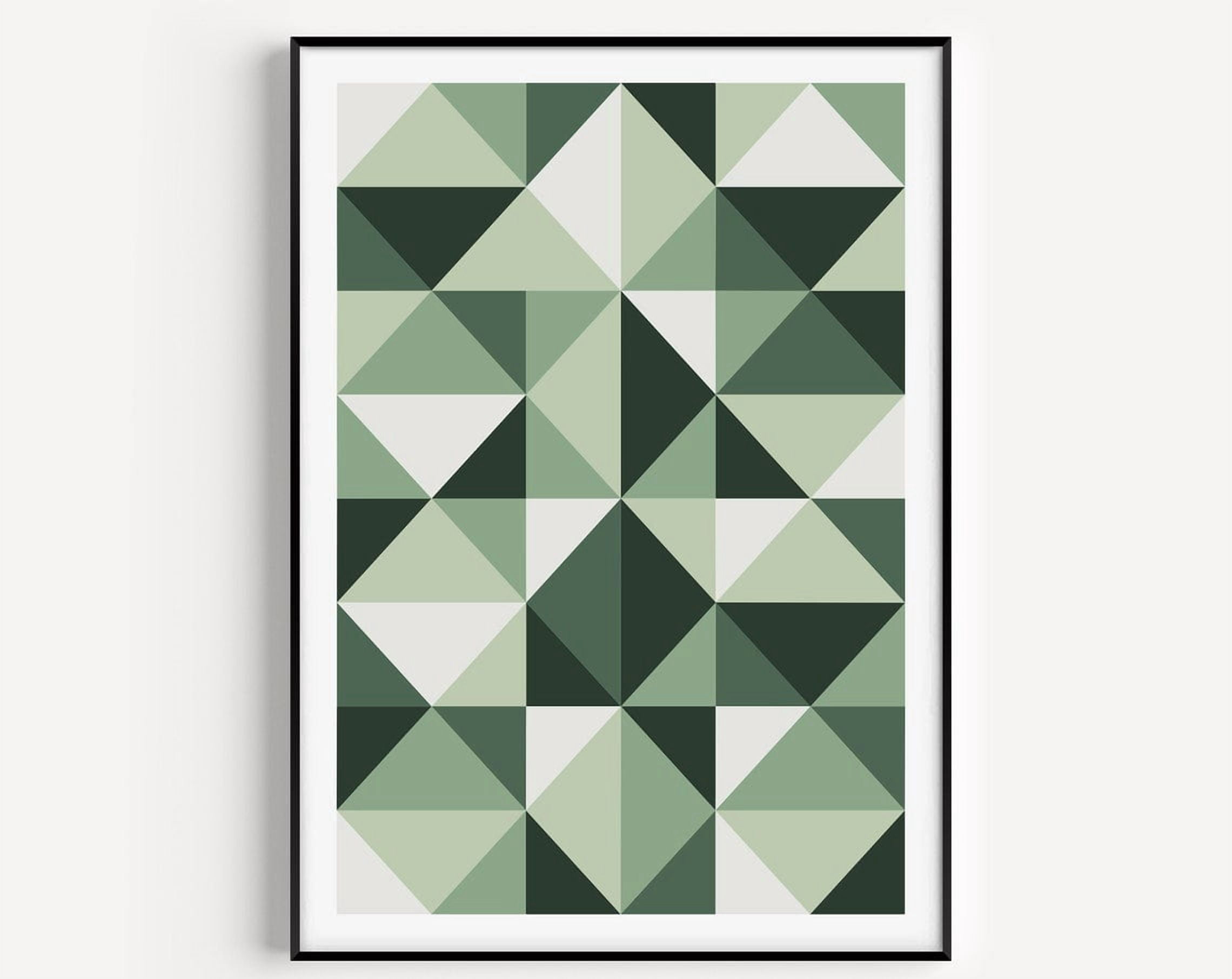 Miluva Printable, Geometric Print, Green Wall Art, Wall Art Print ...