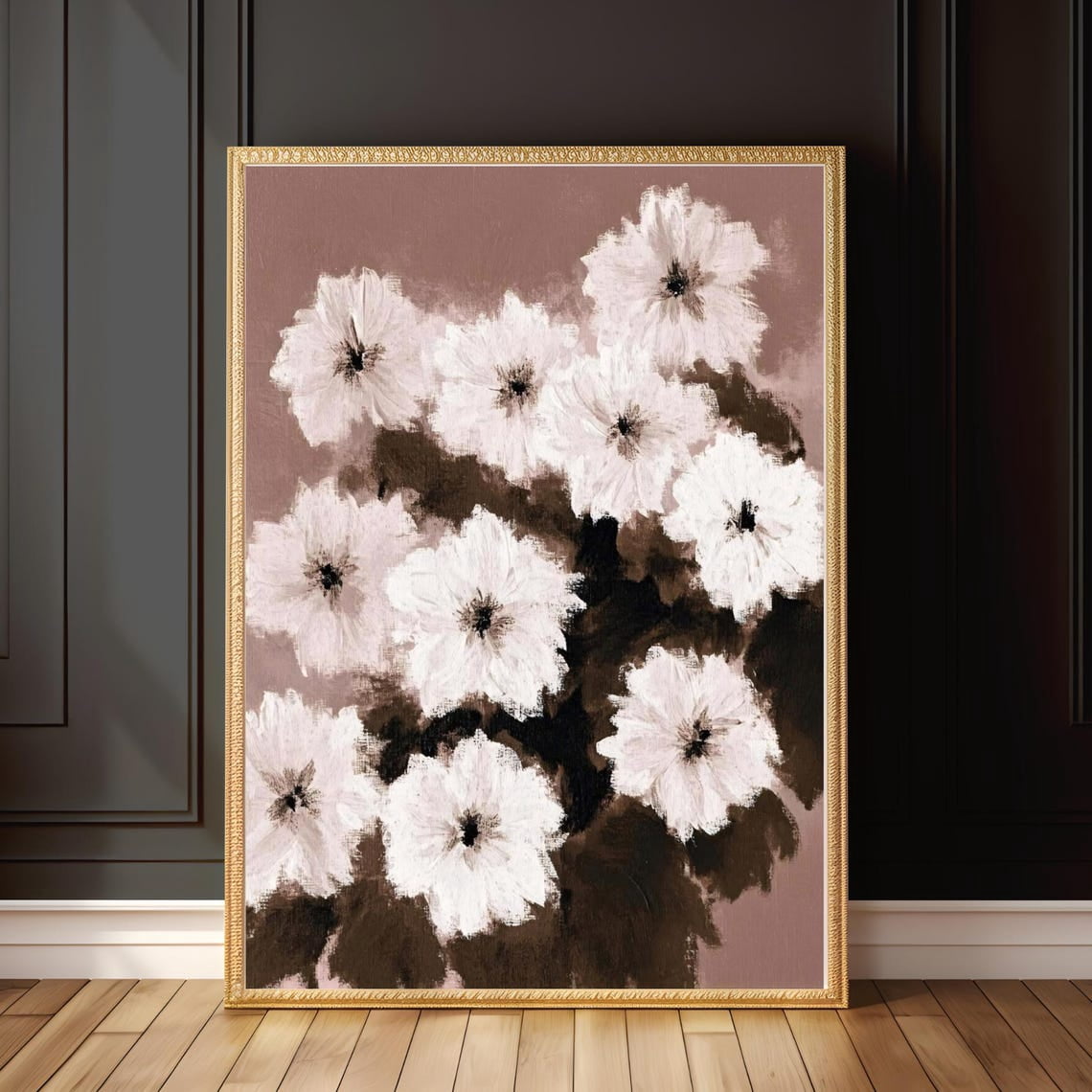 Miluva Printable Moody Floral Print, Abstract , Retro Eclectic Art, Mcm ...