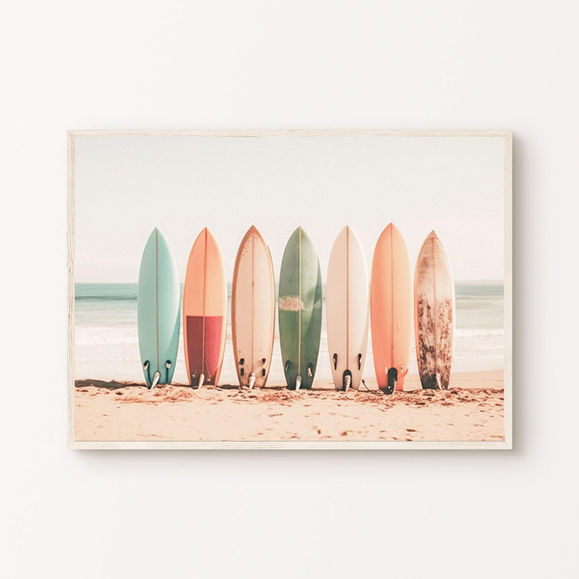 Miluva Printable Pastel Beach Photography, Horizontal Coastal Wall Art ...
