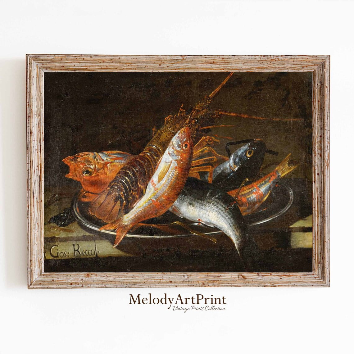 Miluva Printable Still Life , Fish Still Life Prints, Vintage Food ...