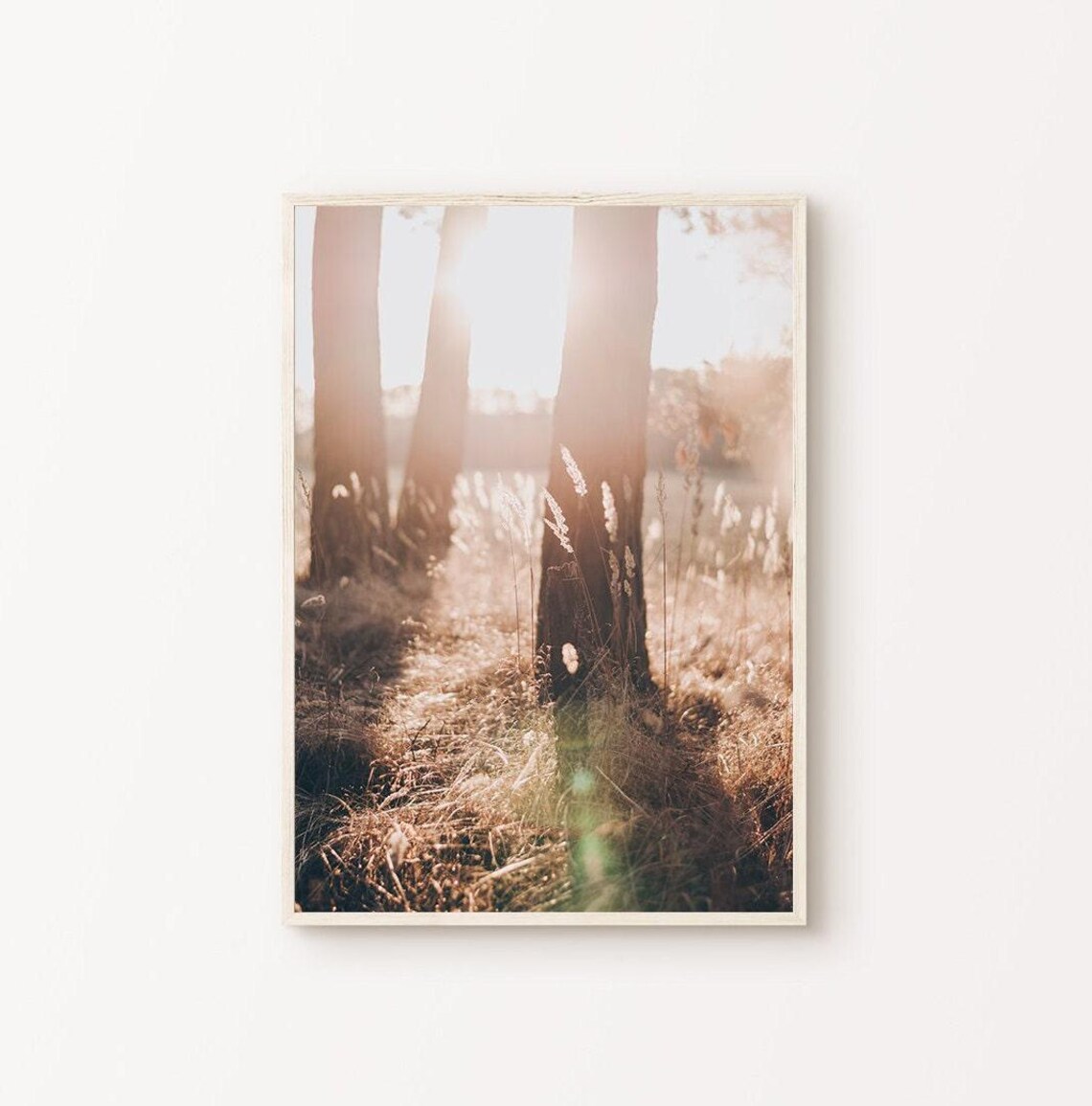 Miluva Printable Sunset Nature Photography, Boho Wildflower Wall Art ...