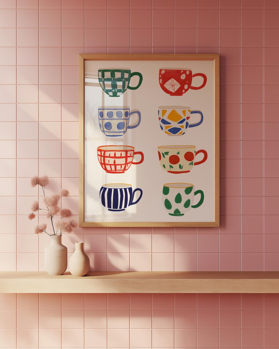 Miluva Printable Tea Coffee Cups Print, Vintage Tea Cup Poster, Trendy ...