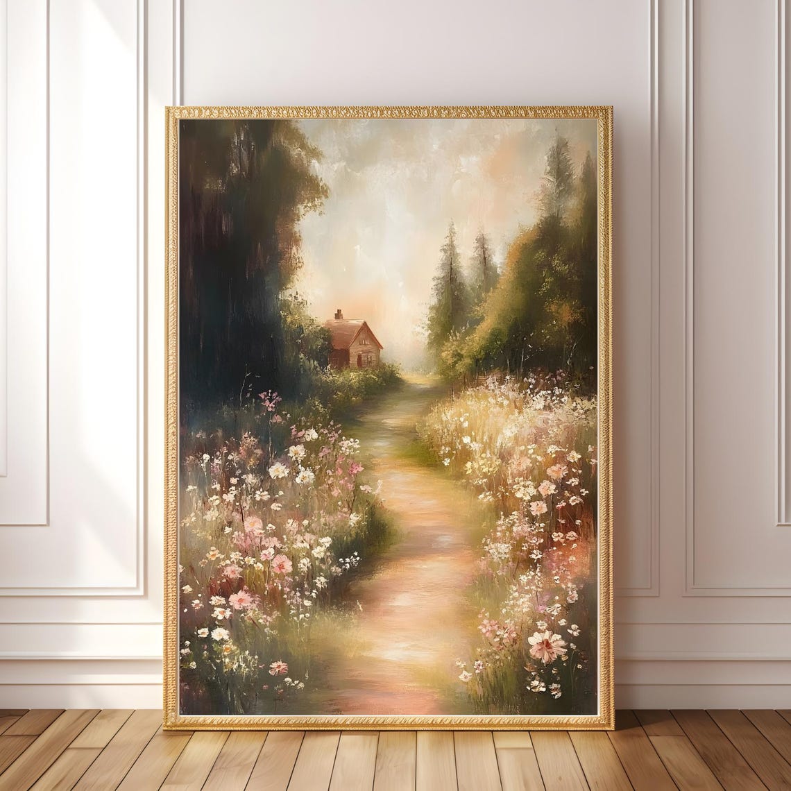 Miluva Printable Wildflower Path Cottage Print Romantic Woodland ...