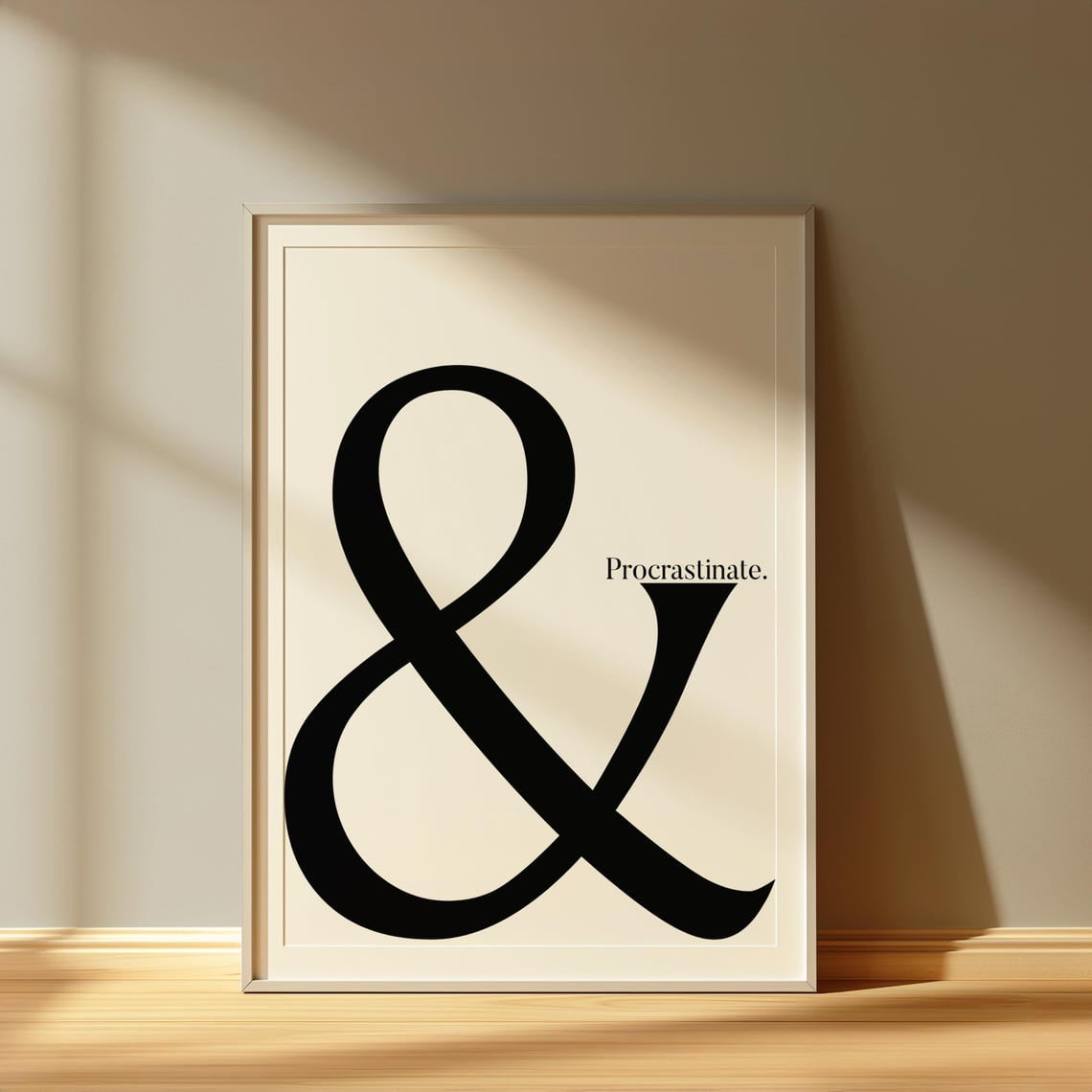 Miluva Procrastinate Poster - Retro Typography Wall Art, Minimalist ...
