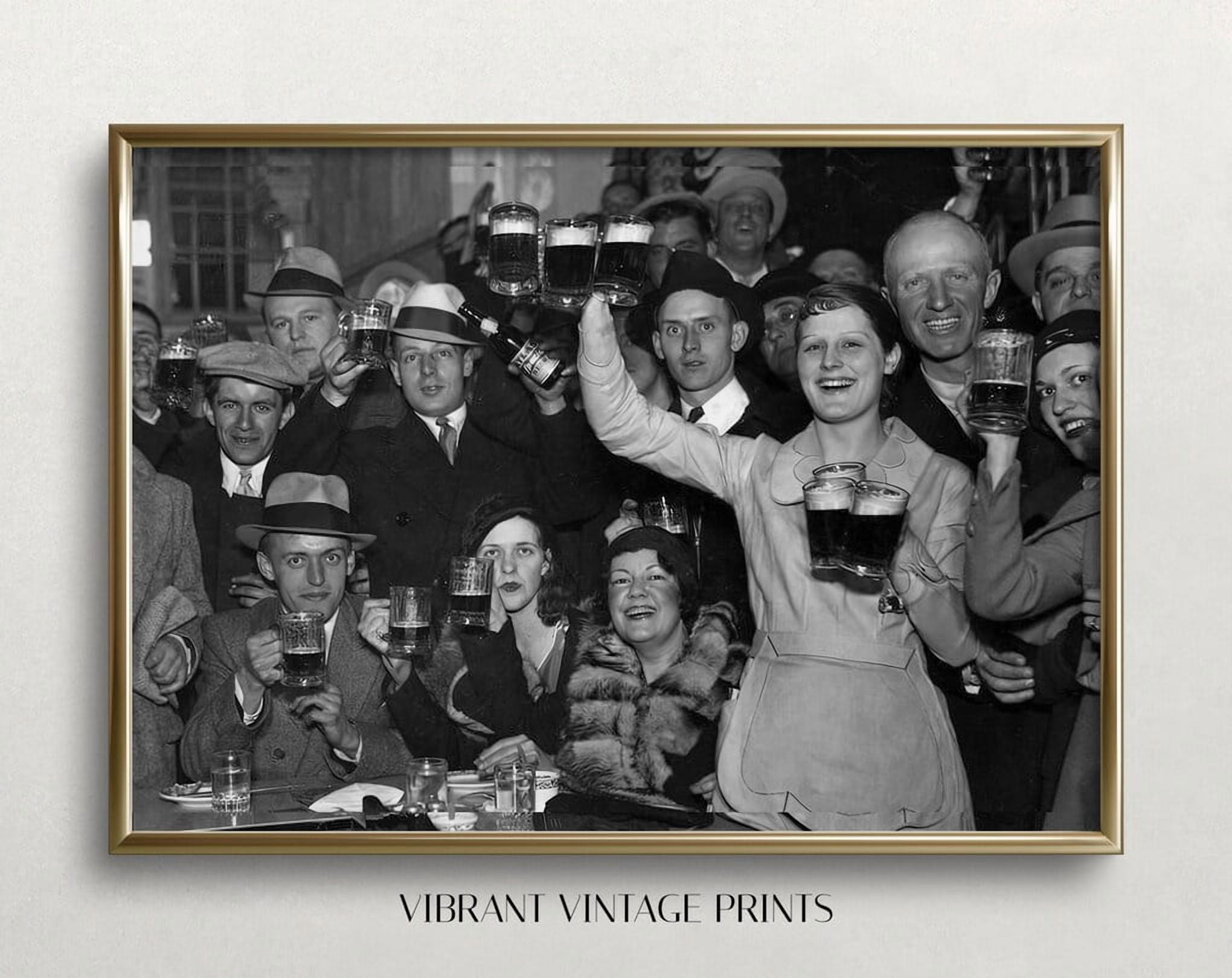 Miluva Prohibition Wall Art, End Of Prohibition, Black And White Art ...