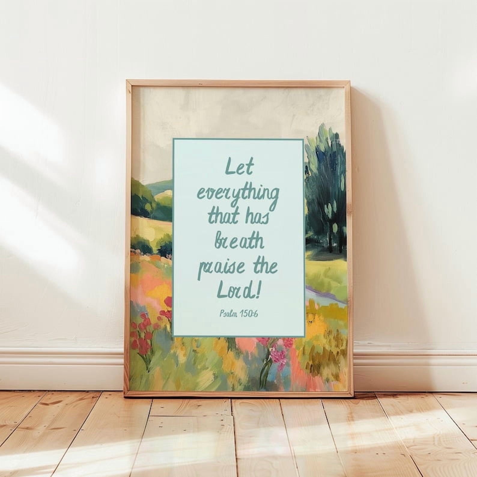 Miluva Psalms Art Landscape Christian Wall Art Downloadable Prints With ...