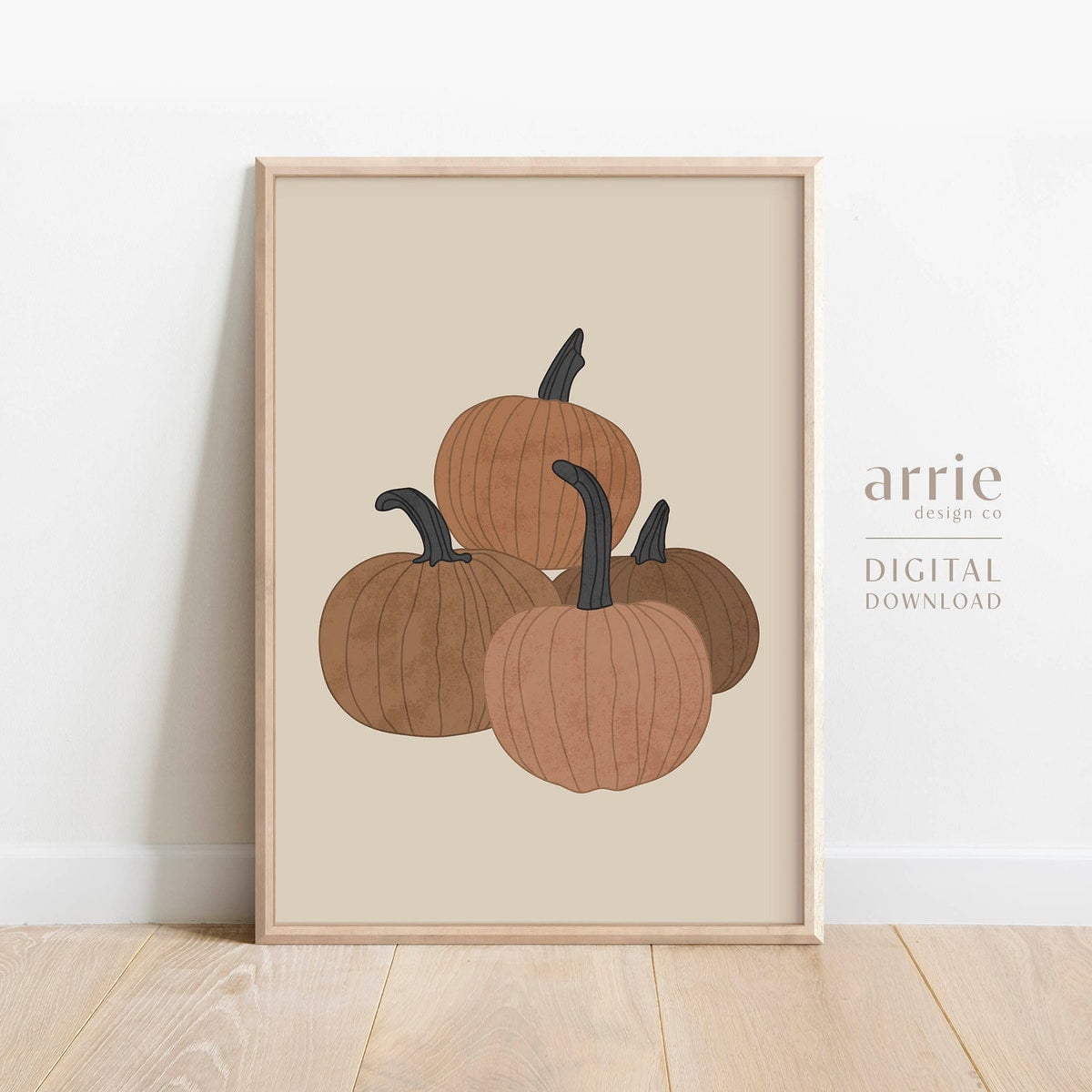 Miluva Pumpkins wall art – Fall pumpkin print – Cottagecore halloween ...