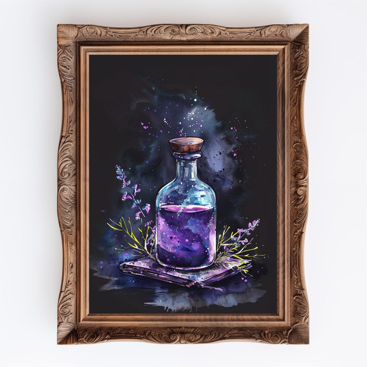 Miluva Purple potion fairycore halloween wall art alchemy poster – Dark ...