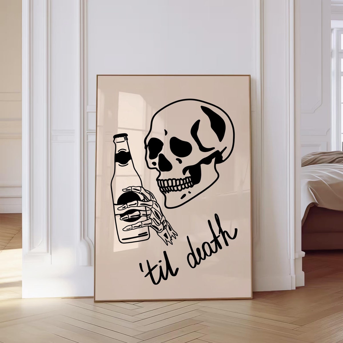 Miluva Quote poster skeleton halloween wall art spooky trendy wall art ...