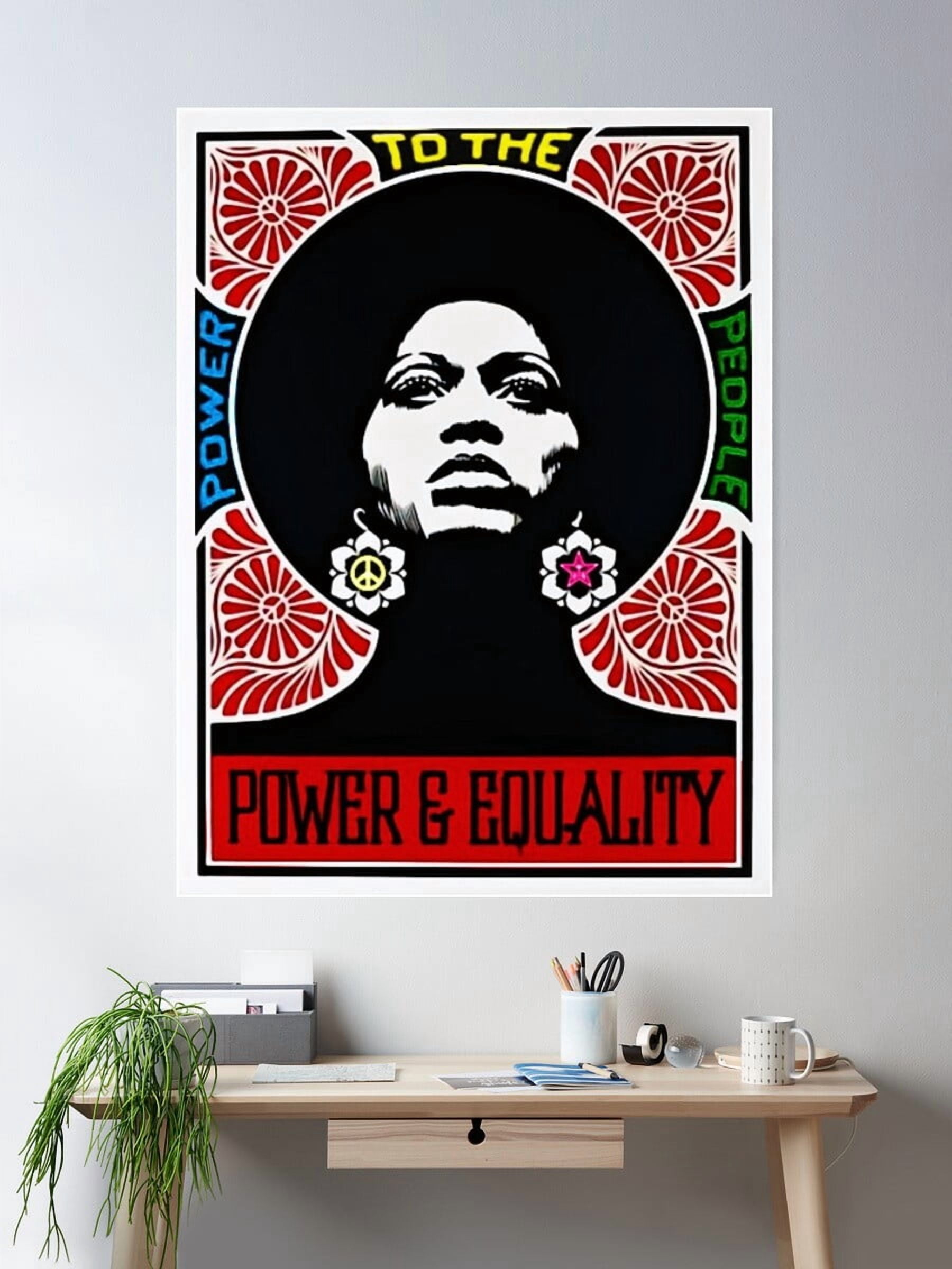 Miluva Rainbow Motif - Angela Davis - Power & Equality - Power To The ...