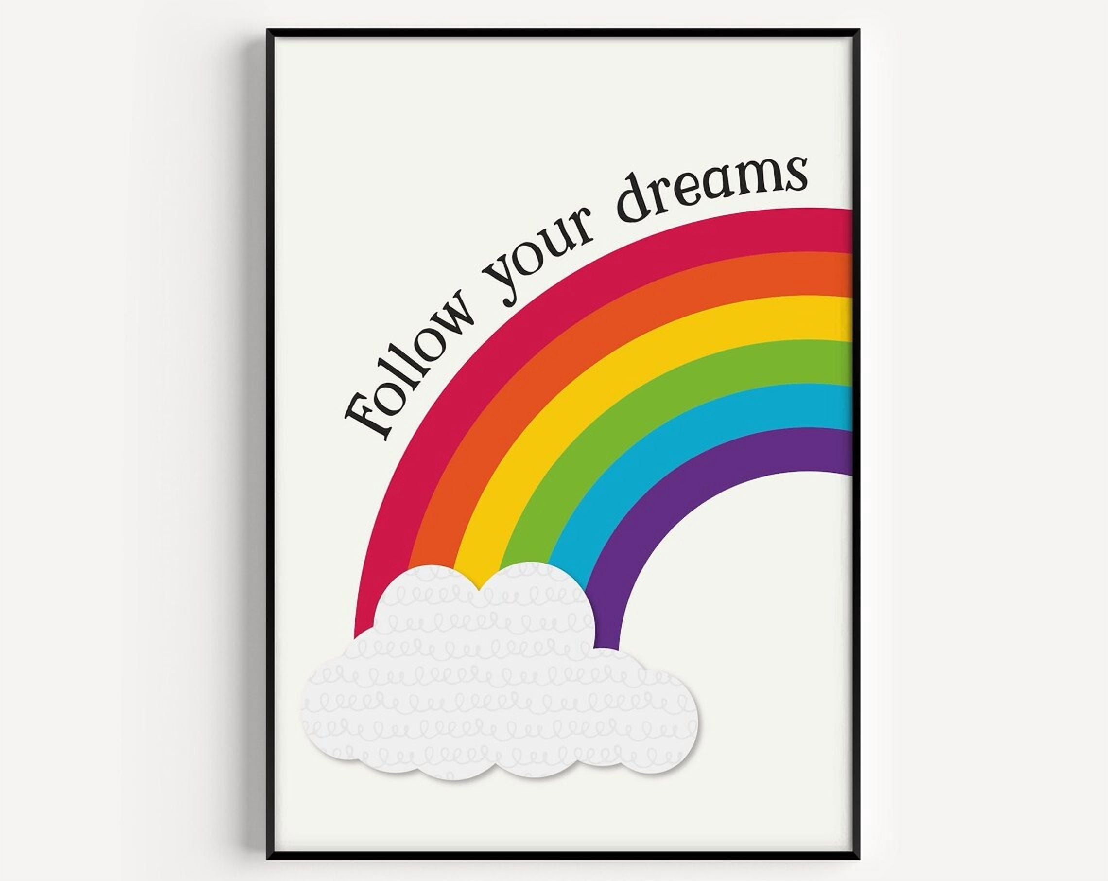 Miluva Rainbow Print, Nursery Print, Nursery Quote, Nursery Printable ...