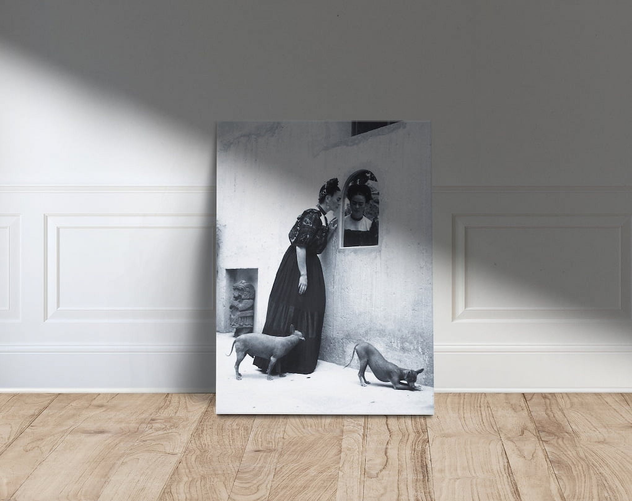 Miluva Rare Frida Kahlo With Pets Wall Art, Frida Kahlo Poster, Xolo Dog Poster, Vintage Frida ...
