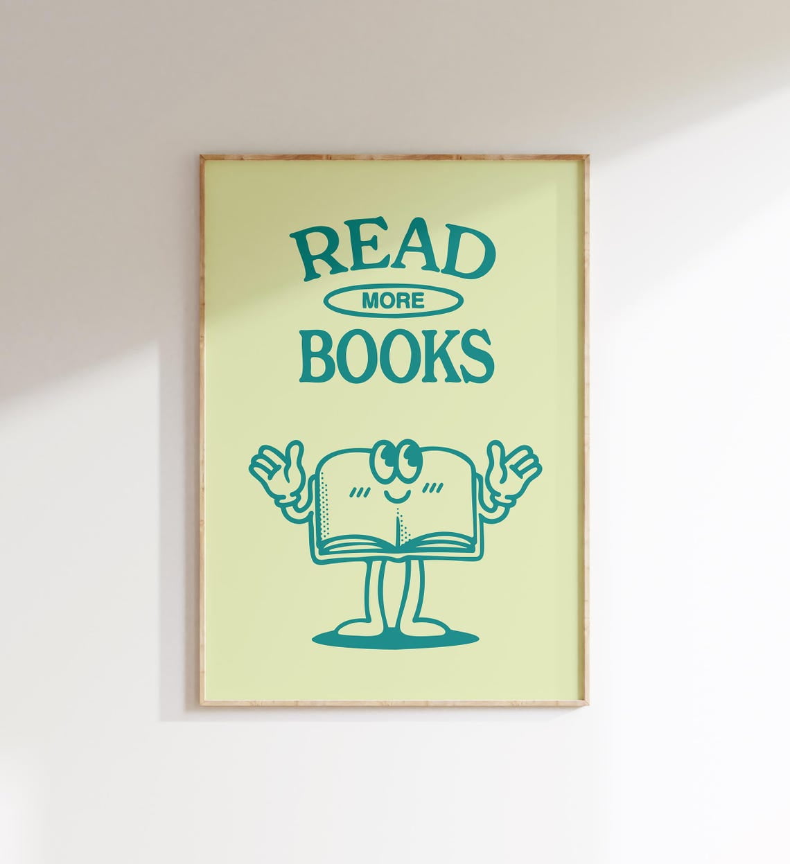 Miluva Read More Books Printable Wall Art, Retro Book Lover Poster For ...