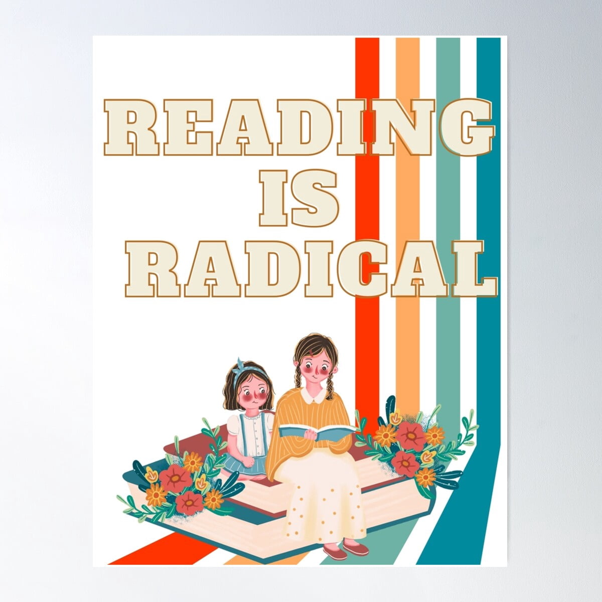 Miluva Reading Is Radical Poster Wall Art, Modern Wall Decor For Living ...