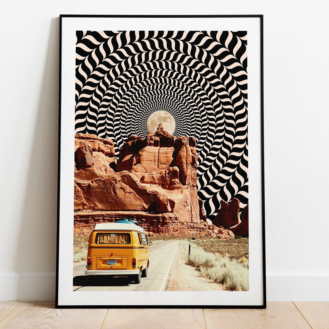Miluva A Real Road Trip Opart Design Optical Illusion Poster Vintage ...